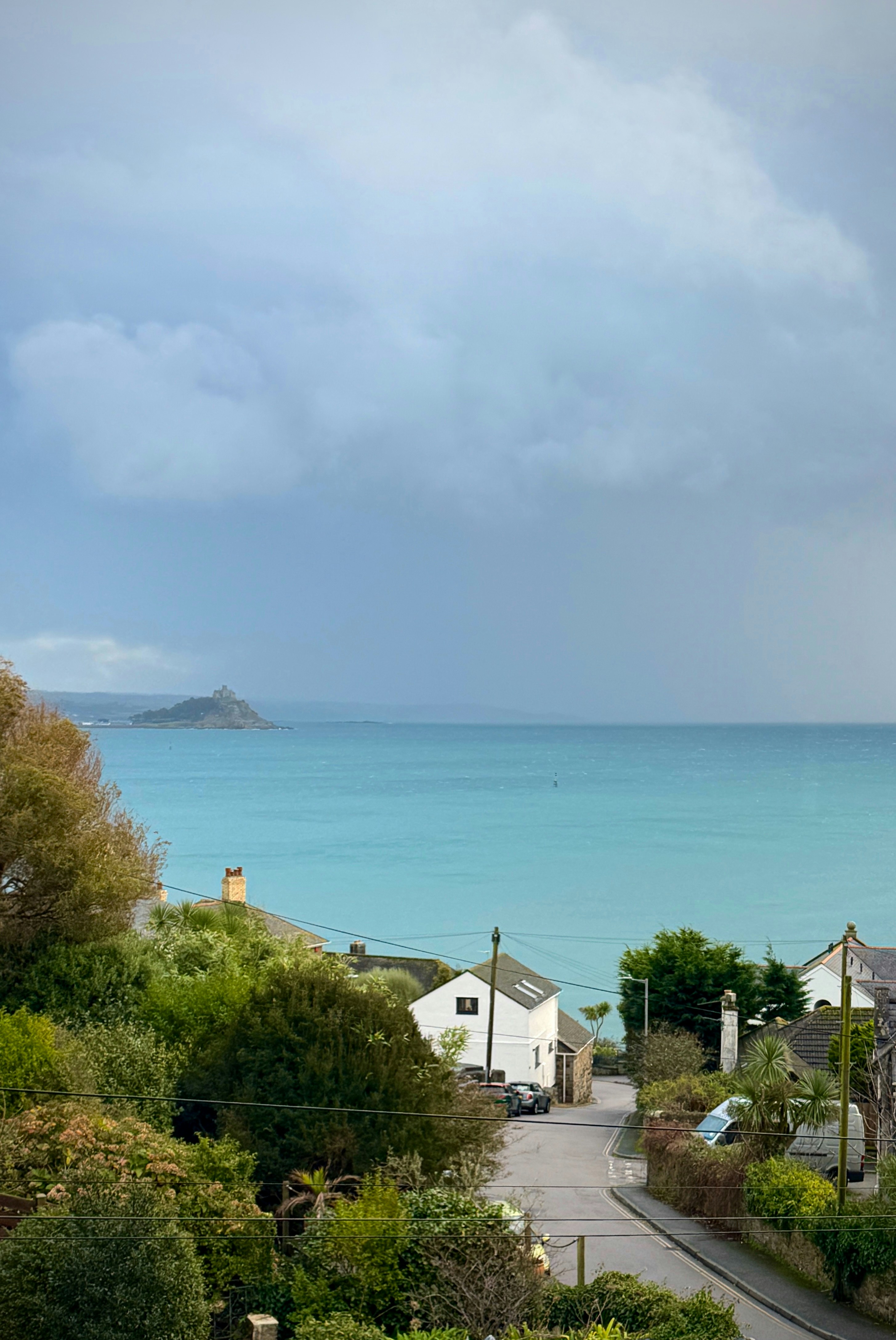 Distant Isle Over a Turquoise Coast