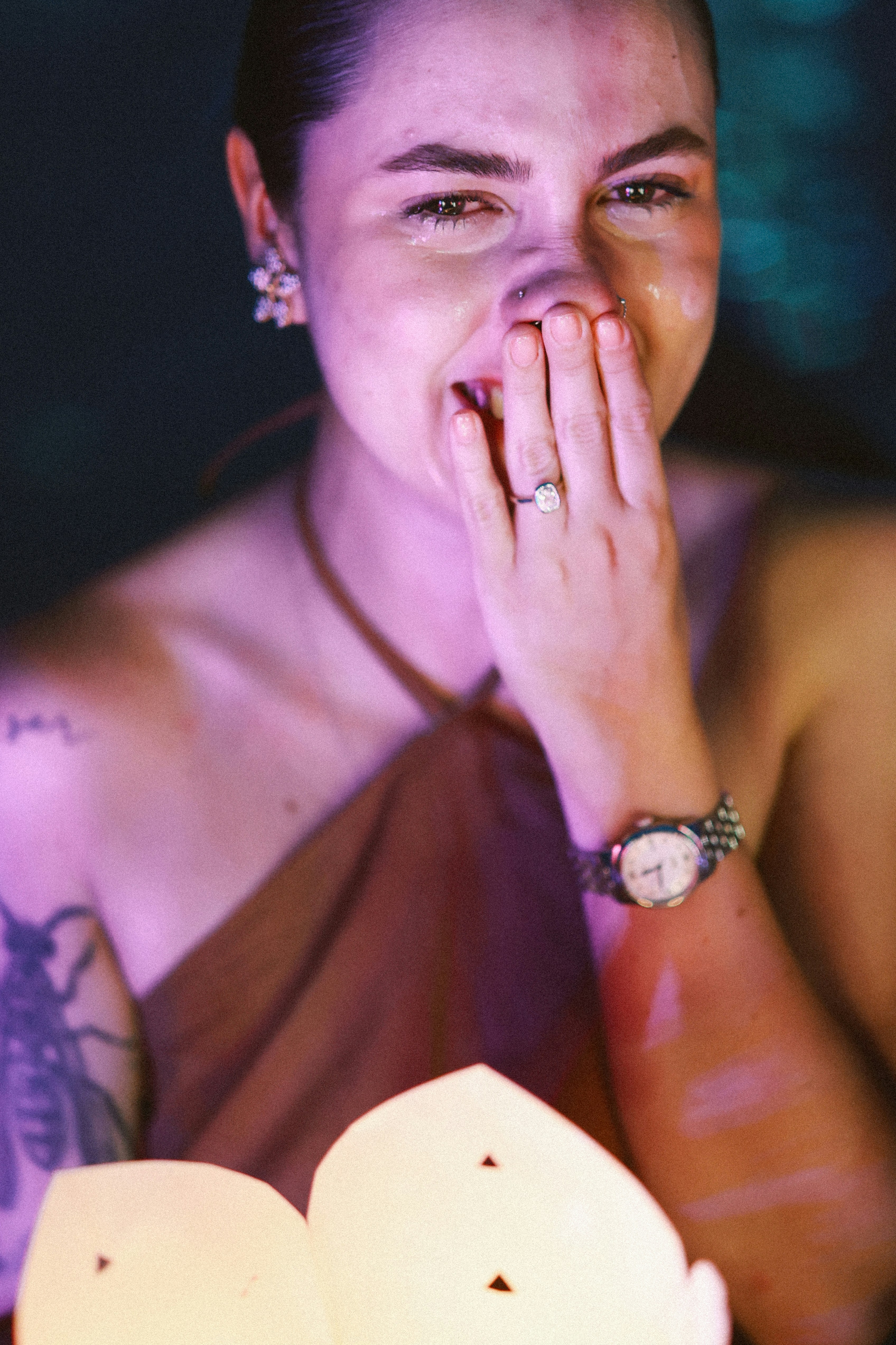 Laughter in Low Light: A Moment of Joy at the Celebration