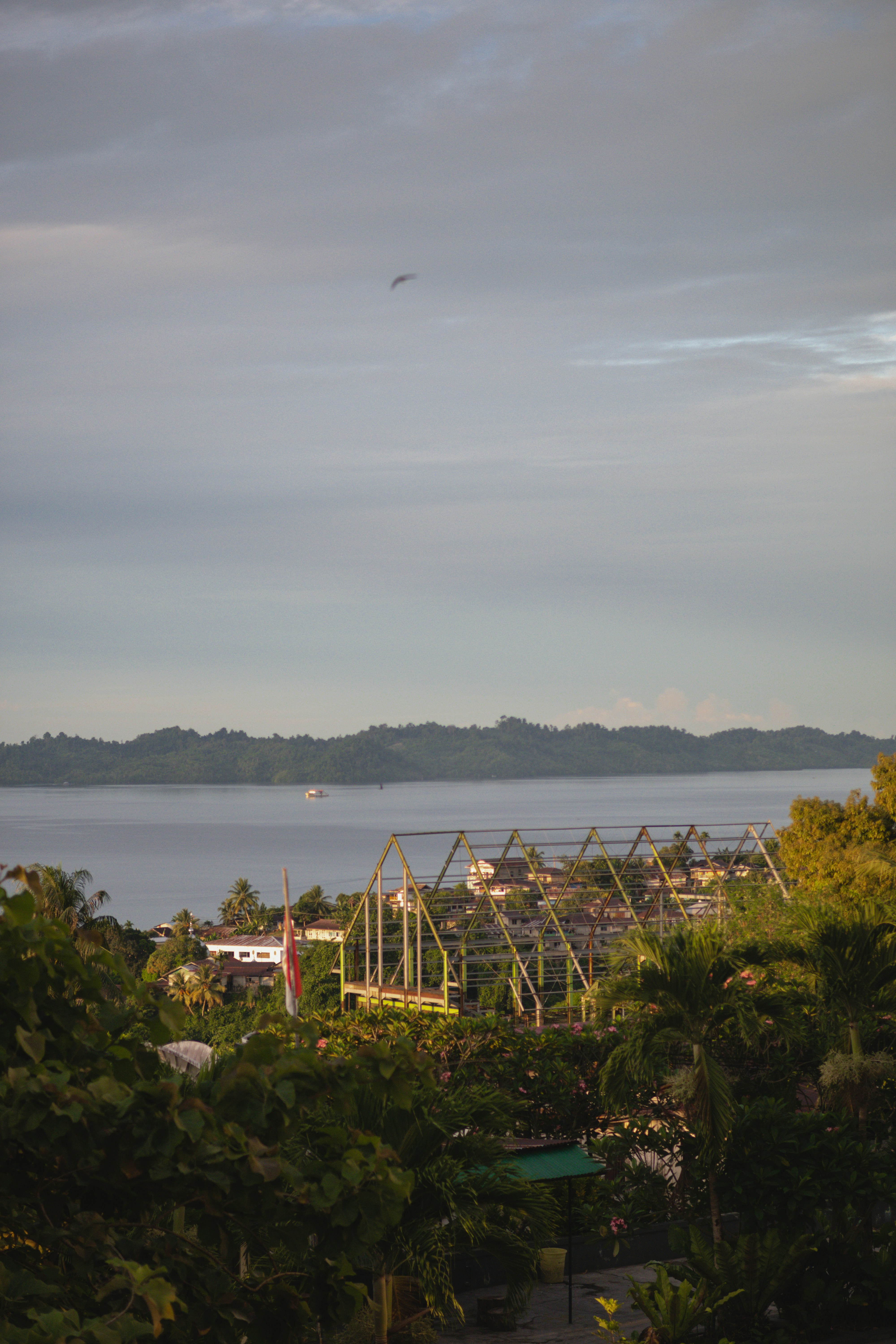 The view during sunrise from Hotel Grand Papua, Fakfak Regency, West Papua, Indonesia.