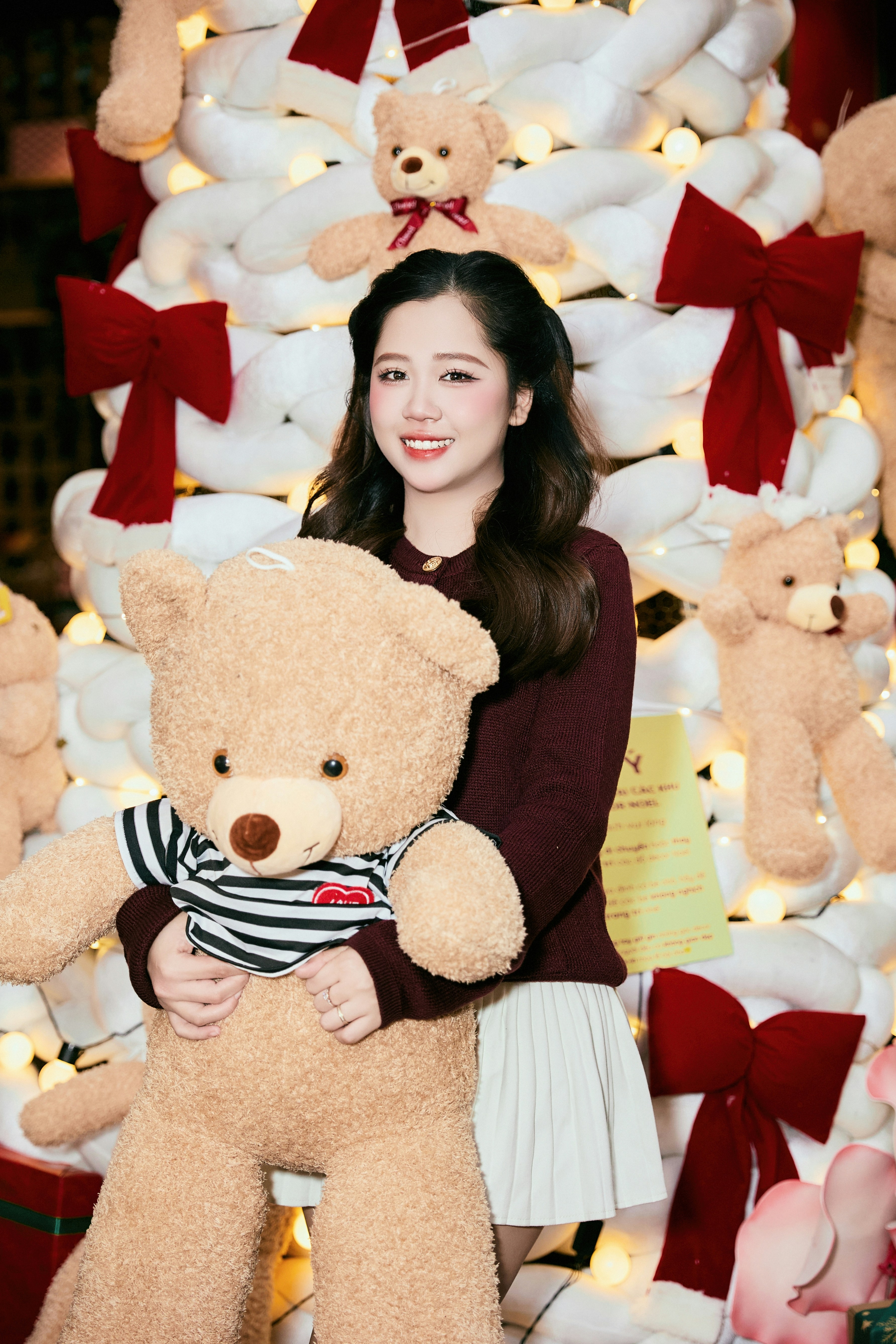 Warmth in a Sea of Plush: Portrait with a Giant Teddy