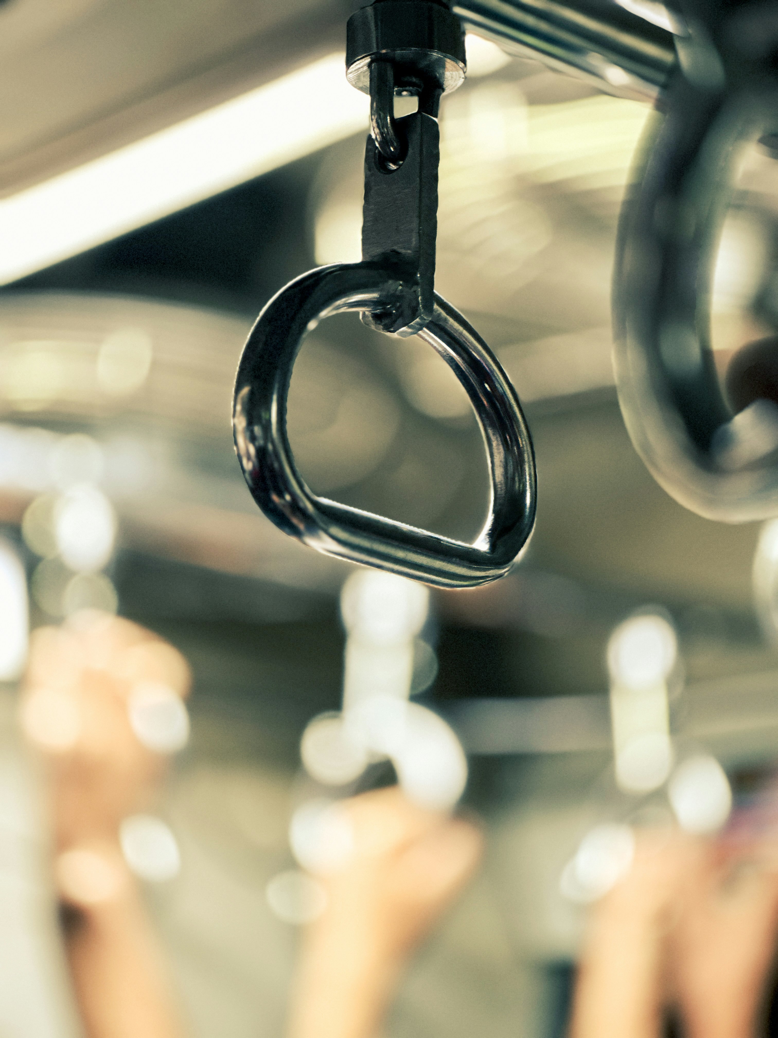Ring in Focus: A Transit Handhold Close-Up