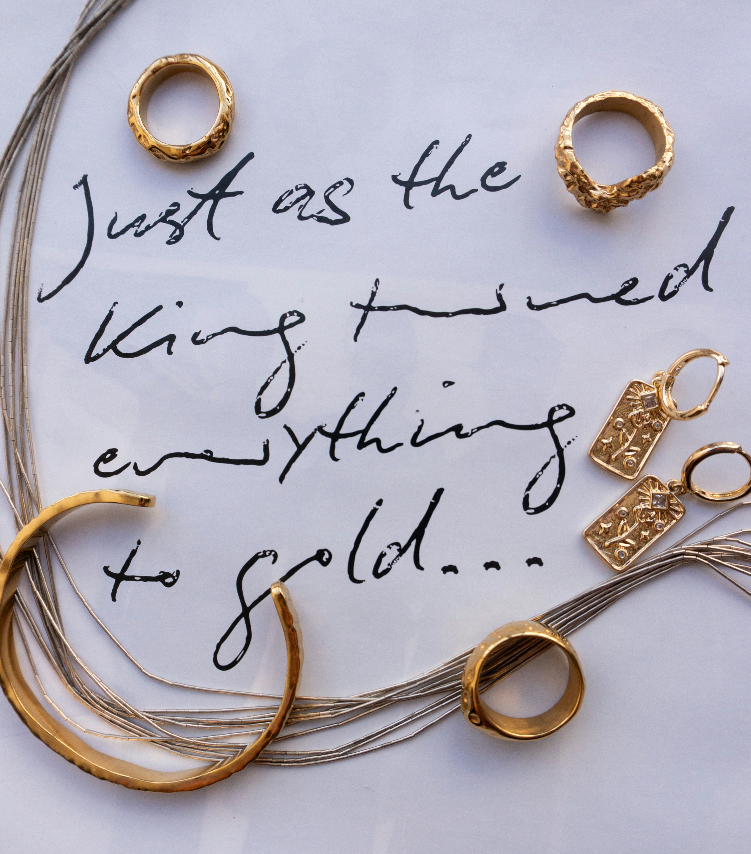 Gilded Accents on a Handwritten Canvas