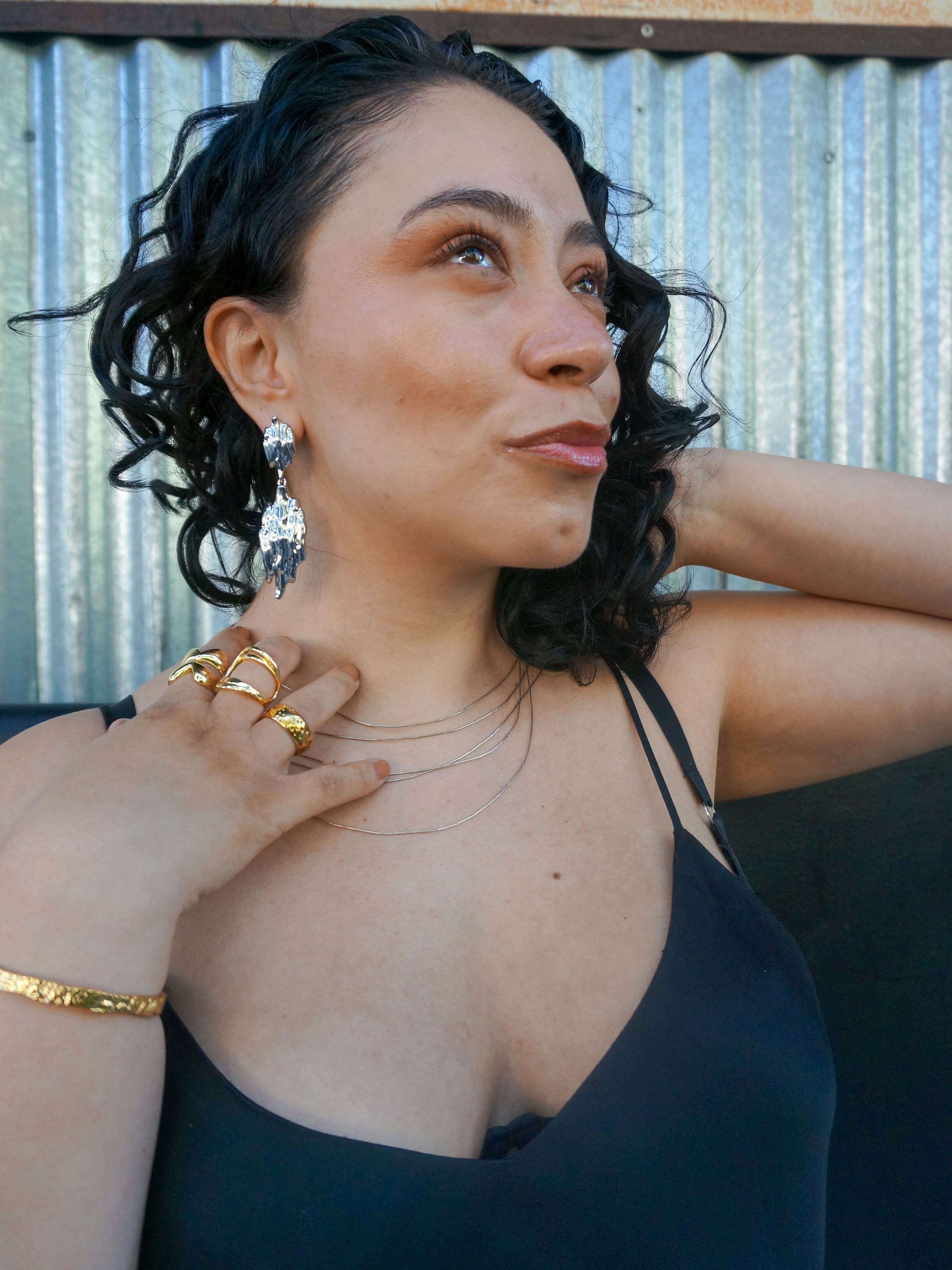 Portrait of Confidence: A Golden Moment in Steel-Blue Light