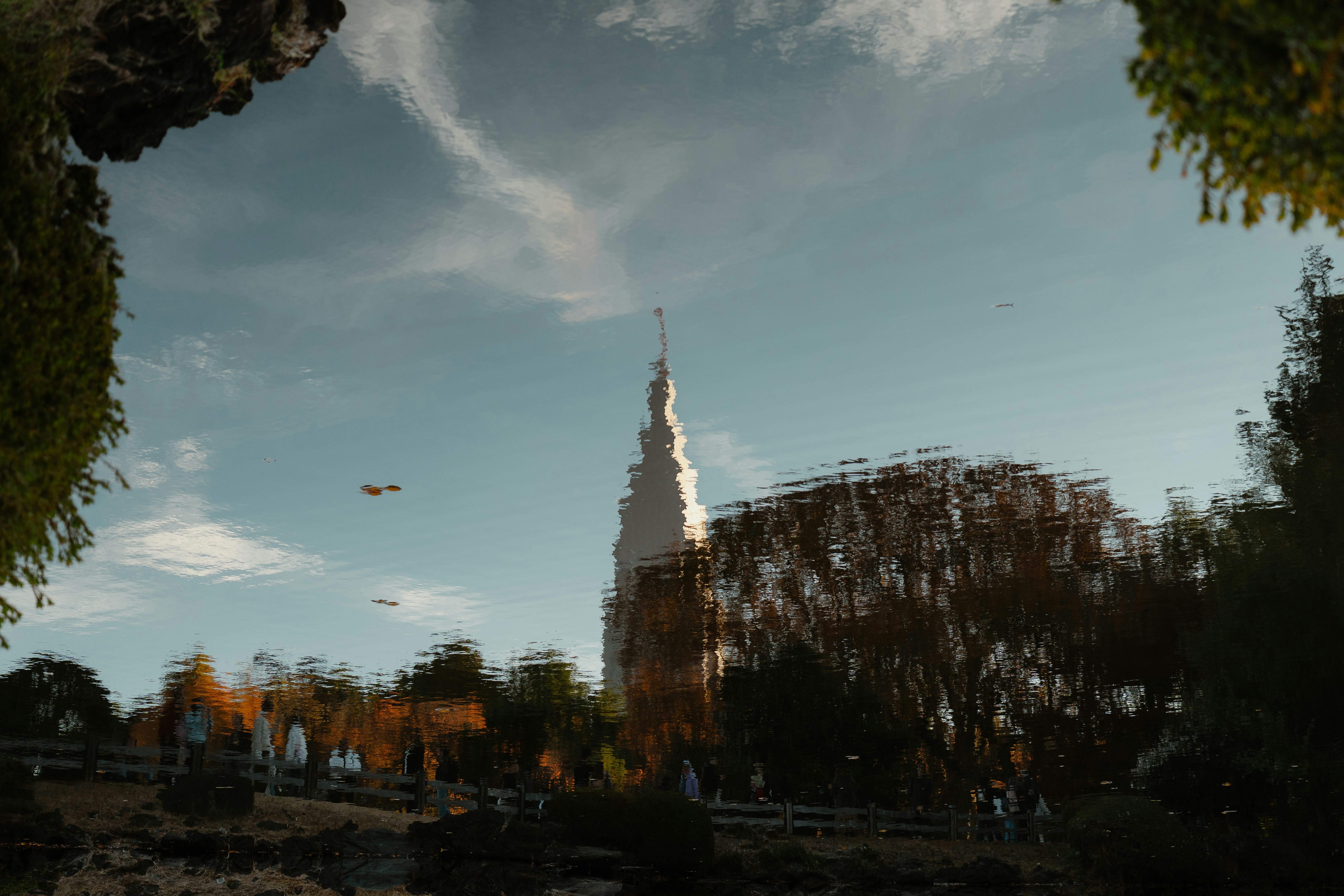 Spire Reflections: Riverside Portrait