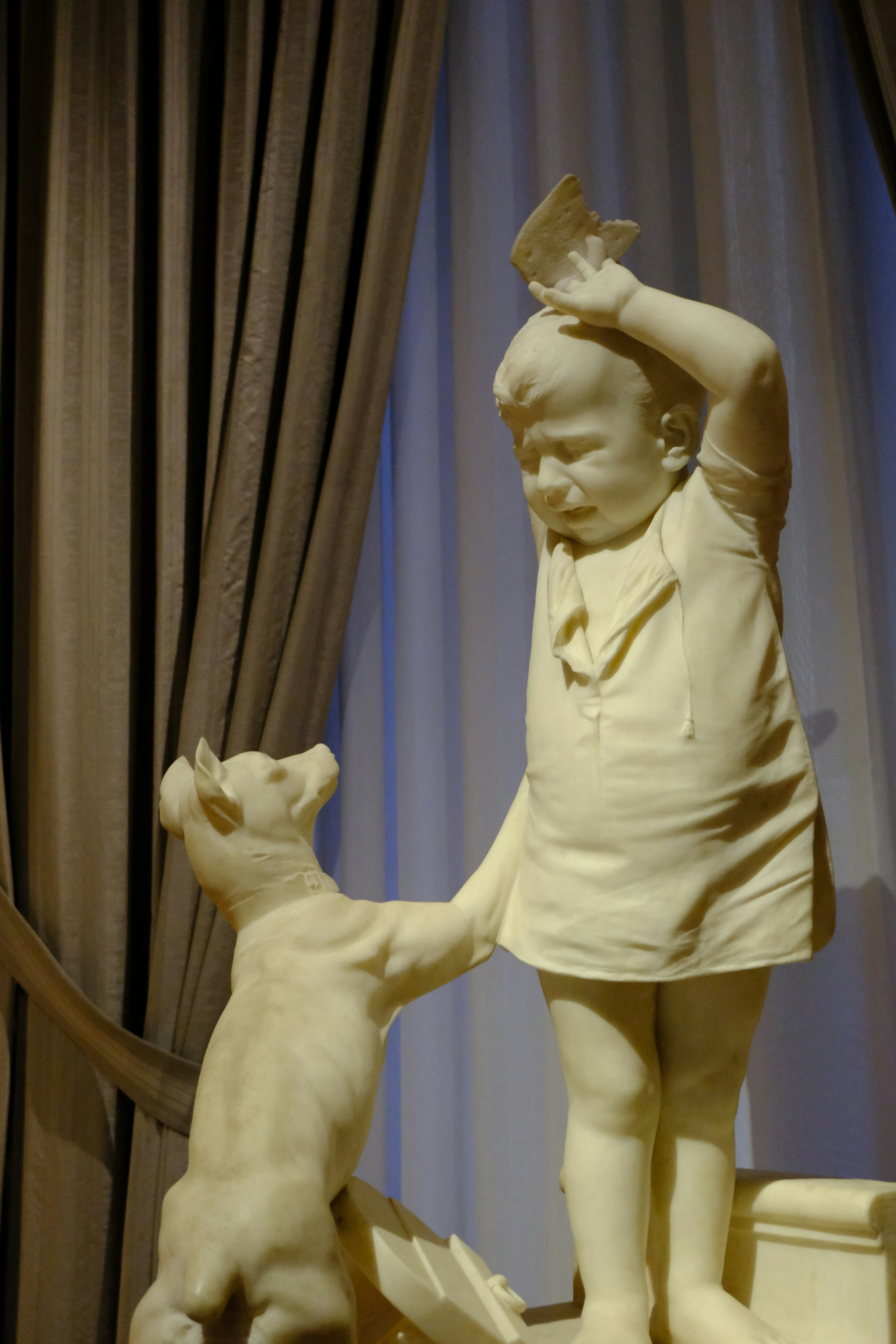 Child and Dog Silhouette: A Quiet Curtain Call