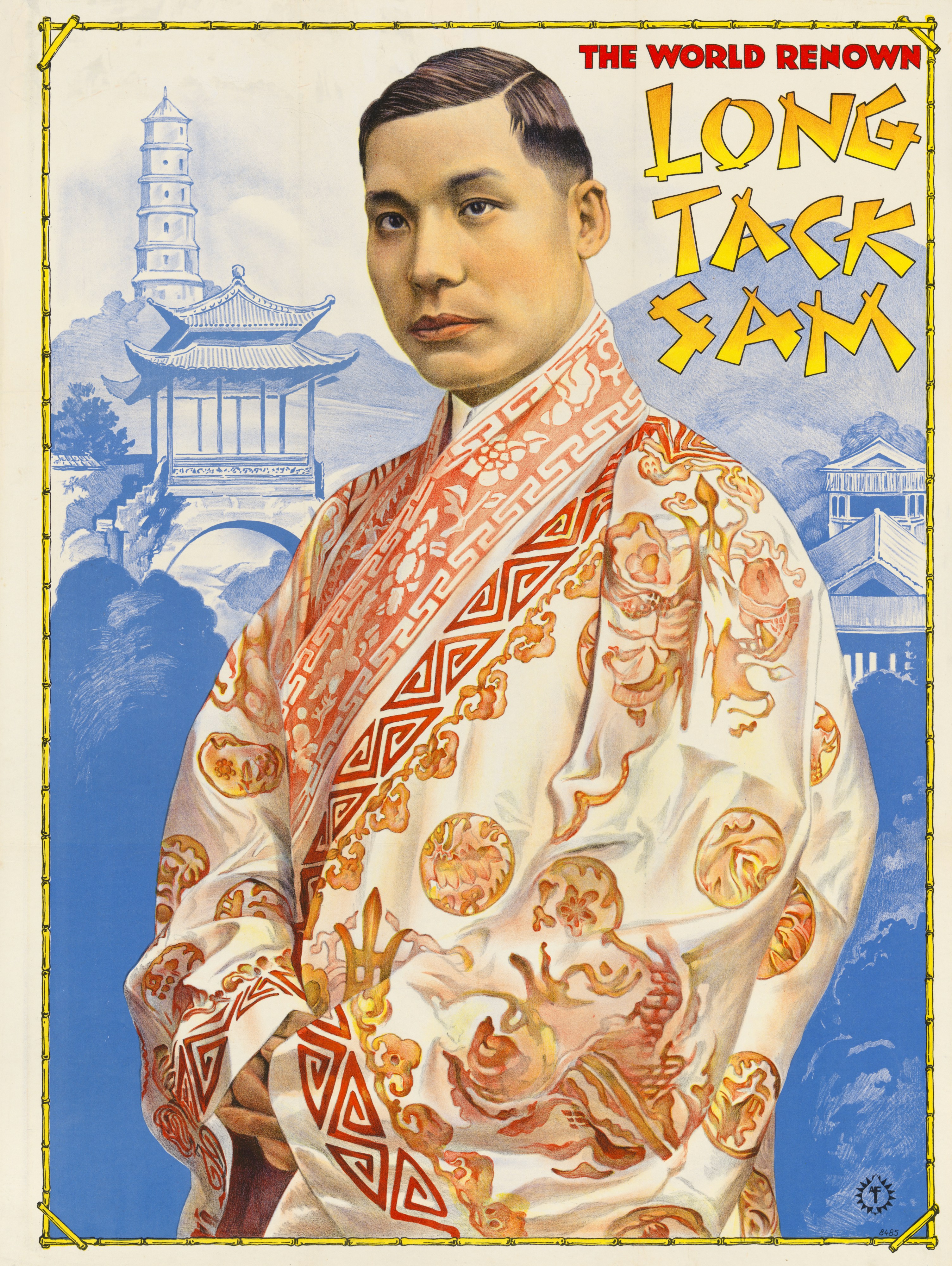 Portrait in Silk: A Regal Chinese Garment Against a Panoramic Taiping Skyline