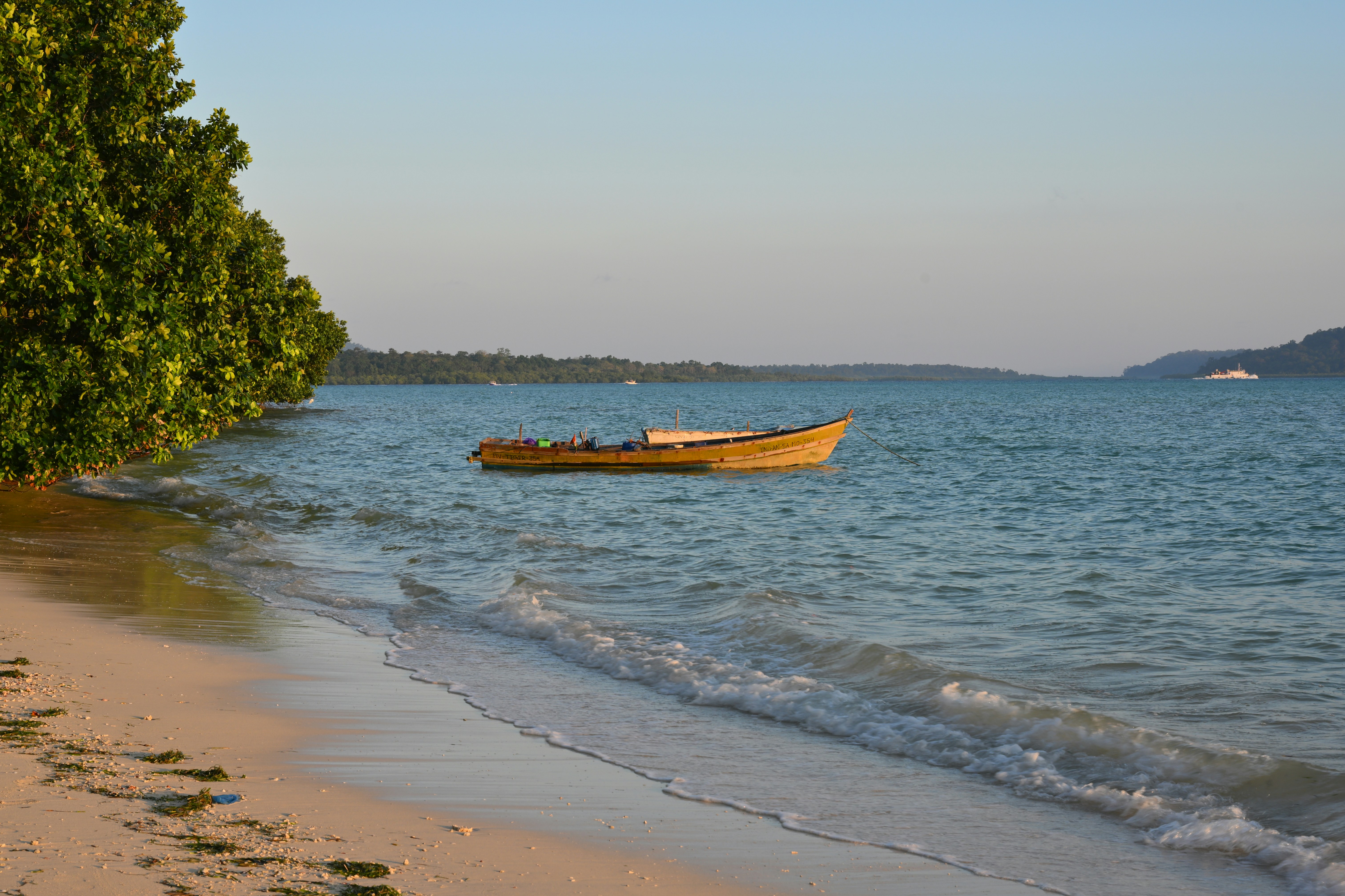 Quiet Boat at the Edge of the Calm Sea