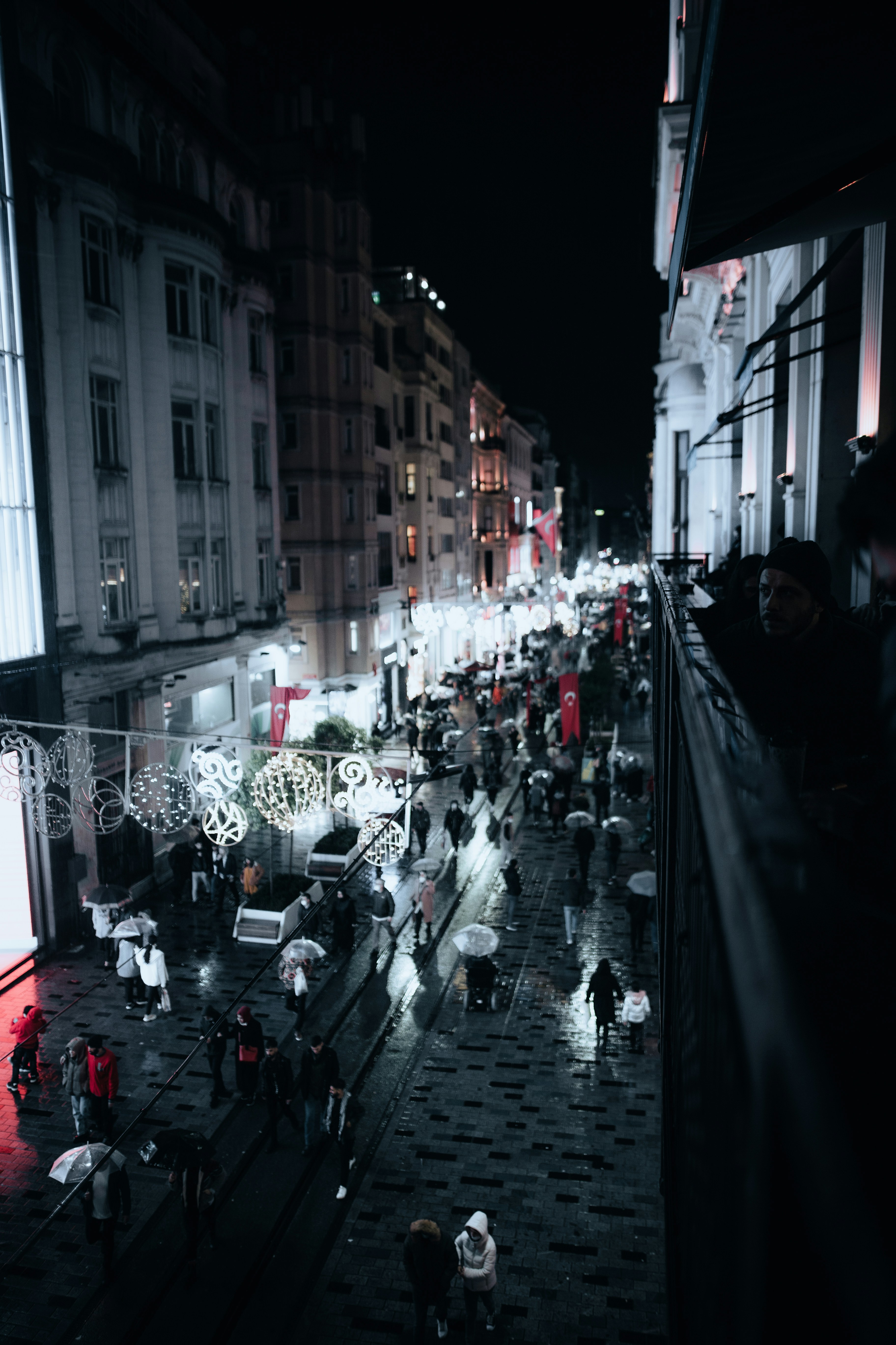 Night Parade: Neon Street in a Hushed Cascade of Lights