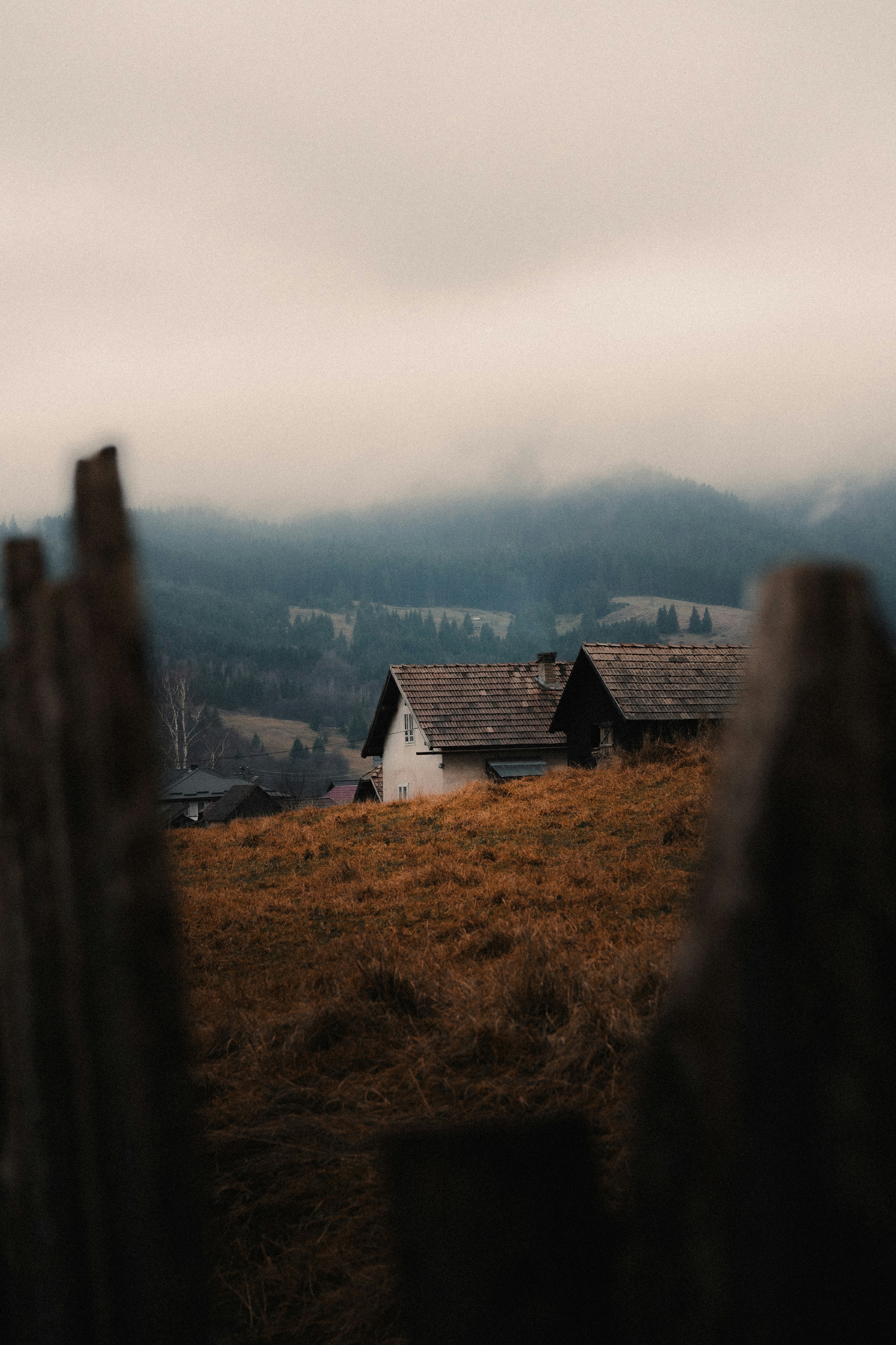 Hidden Farmhouse Among Misty Hills