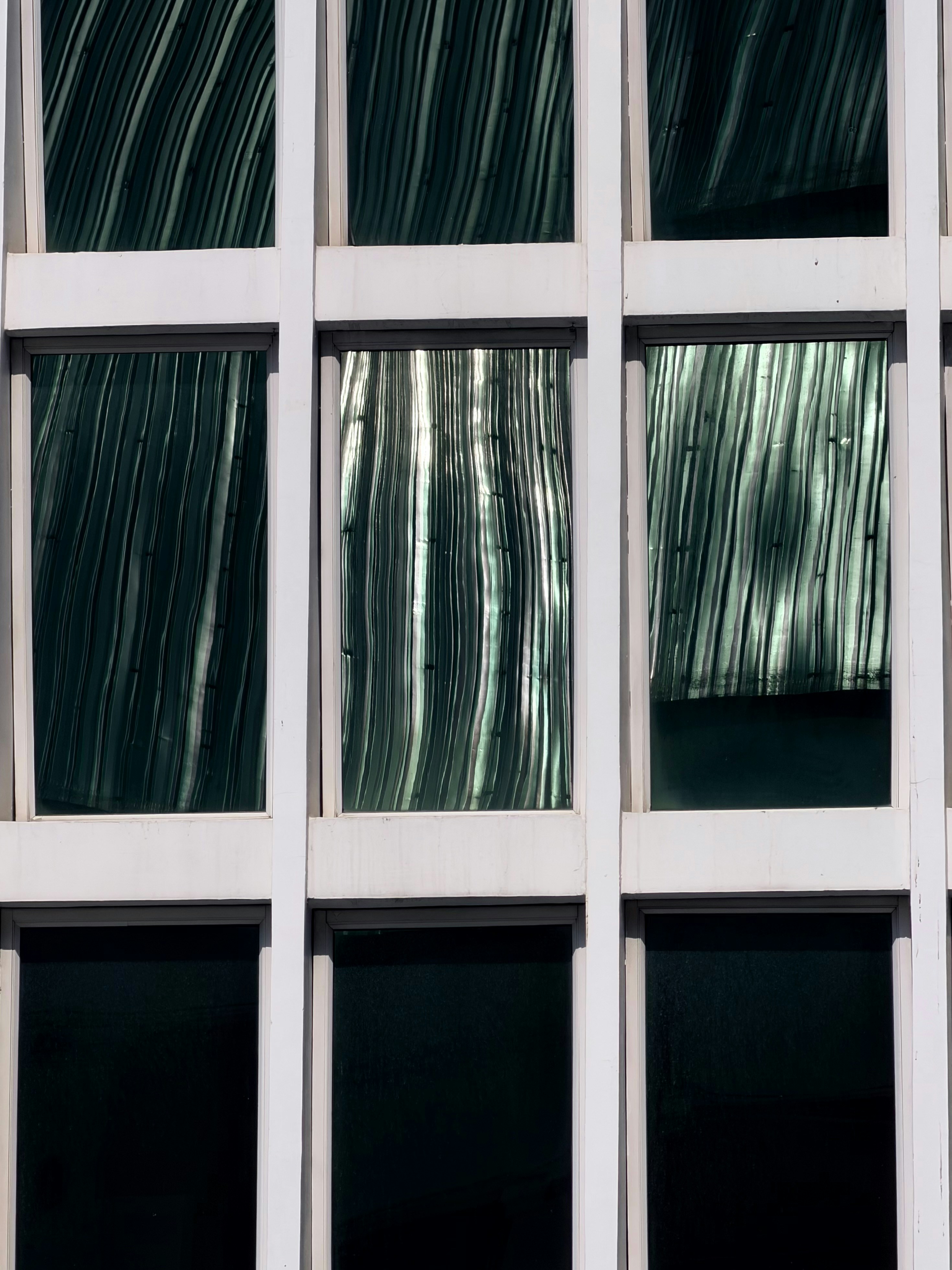 Vertical Glass Grid Reflections
