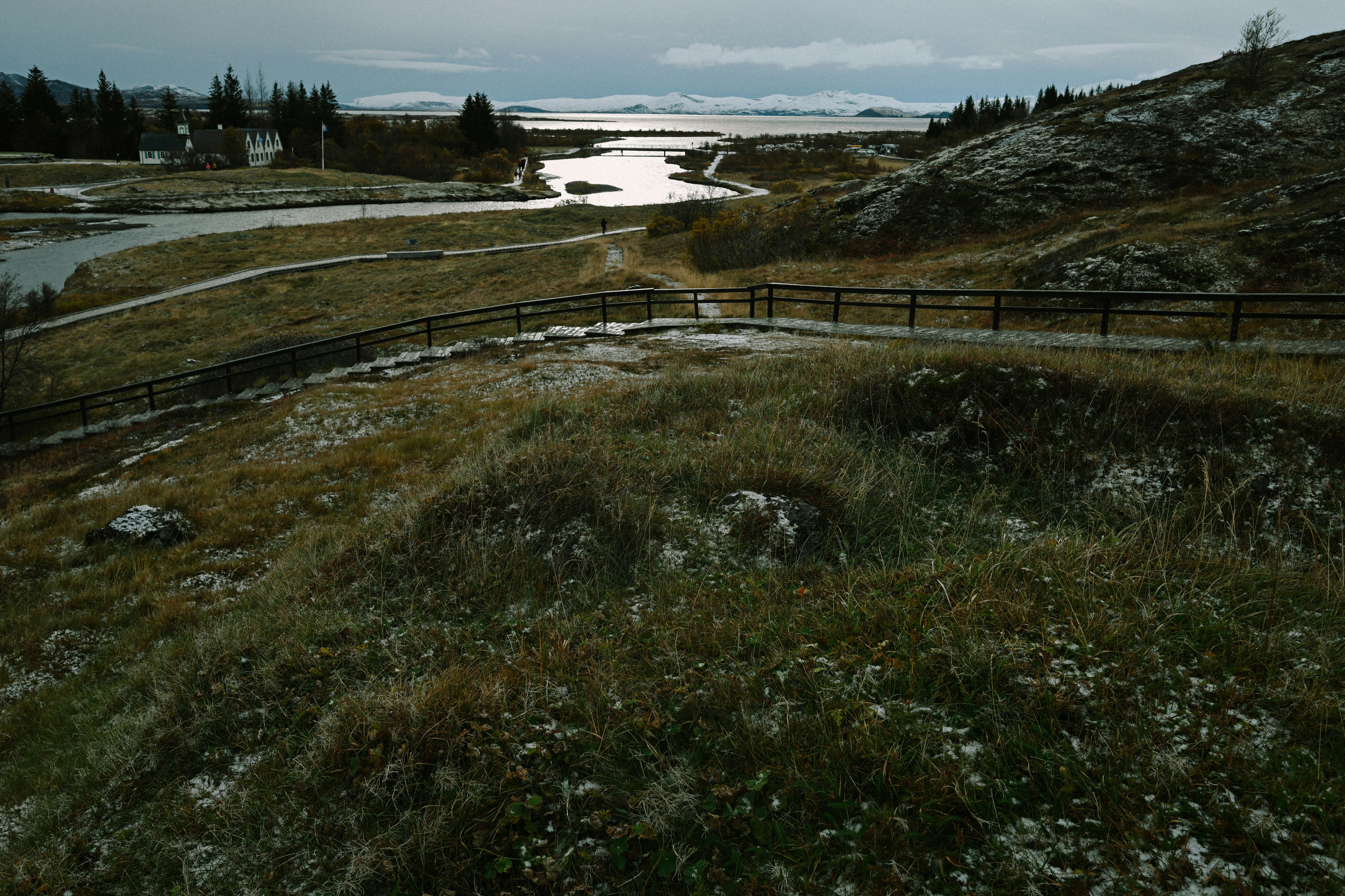 Horizon Serene: Footpath Winding Toward the Distant Shore