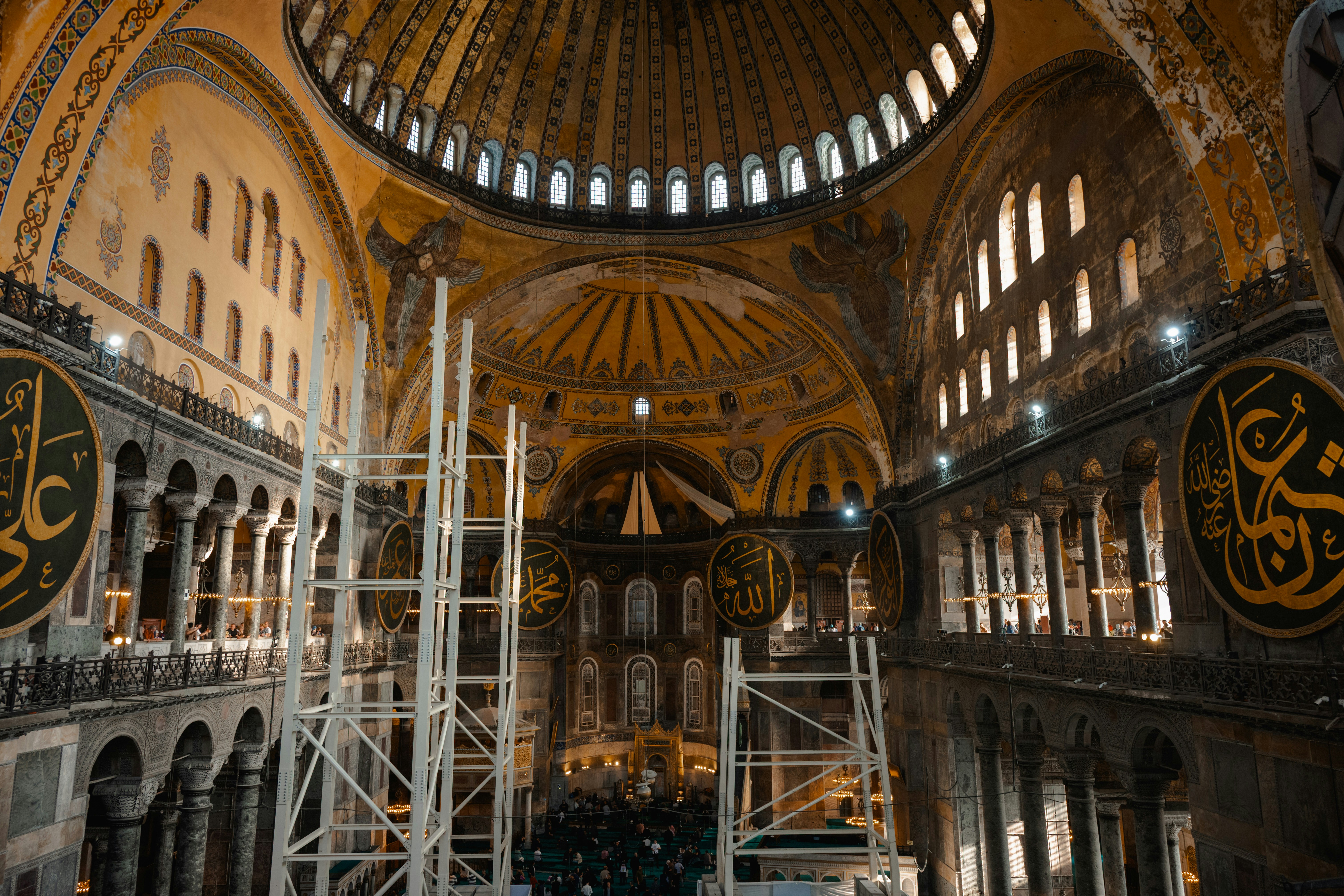 Under the Dome: Scaffolding Framing the Golden Cathedral