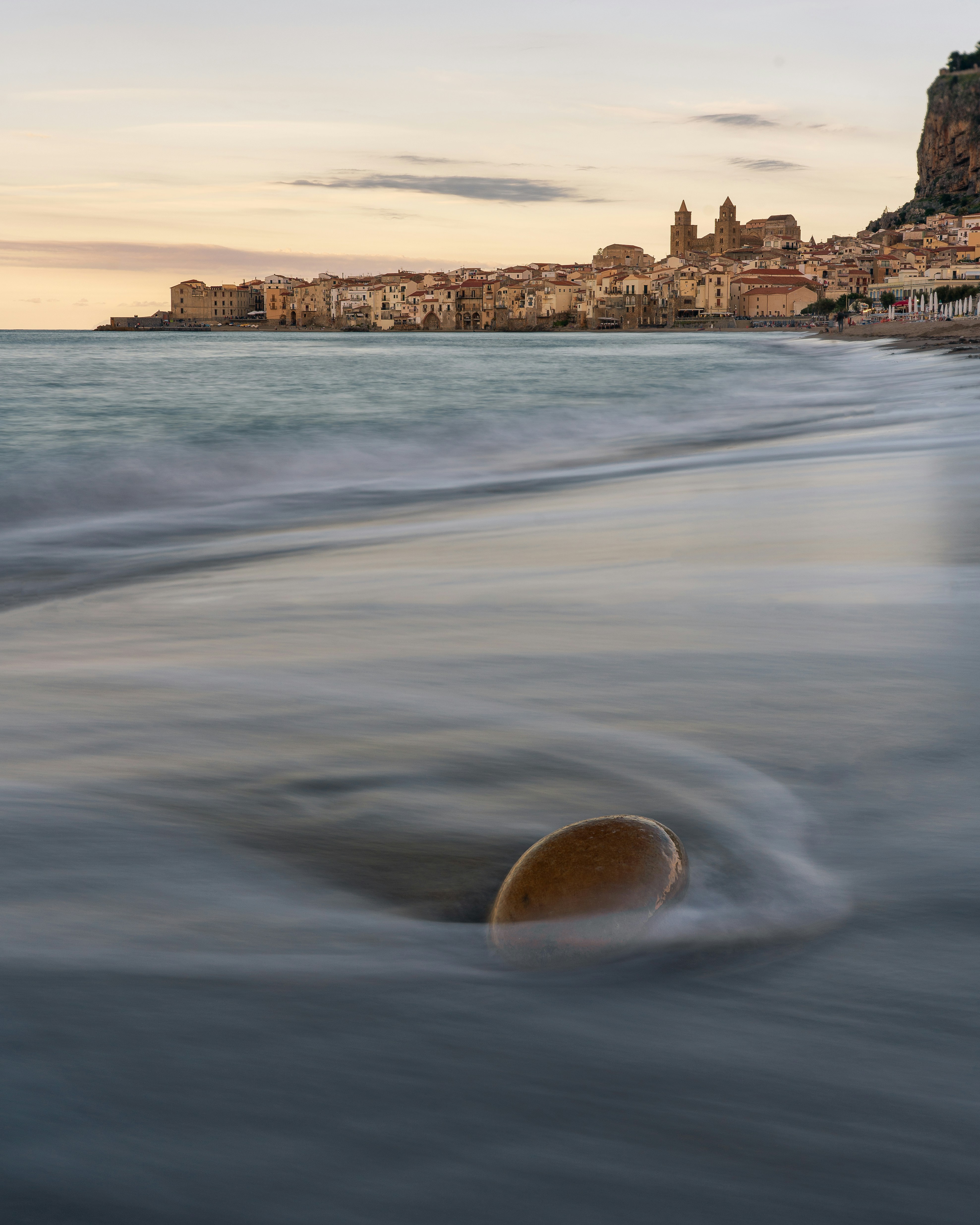 Spiral at the Shore: A Seaswept Moment by the Old Town