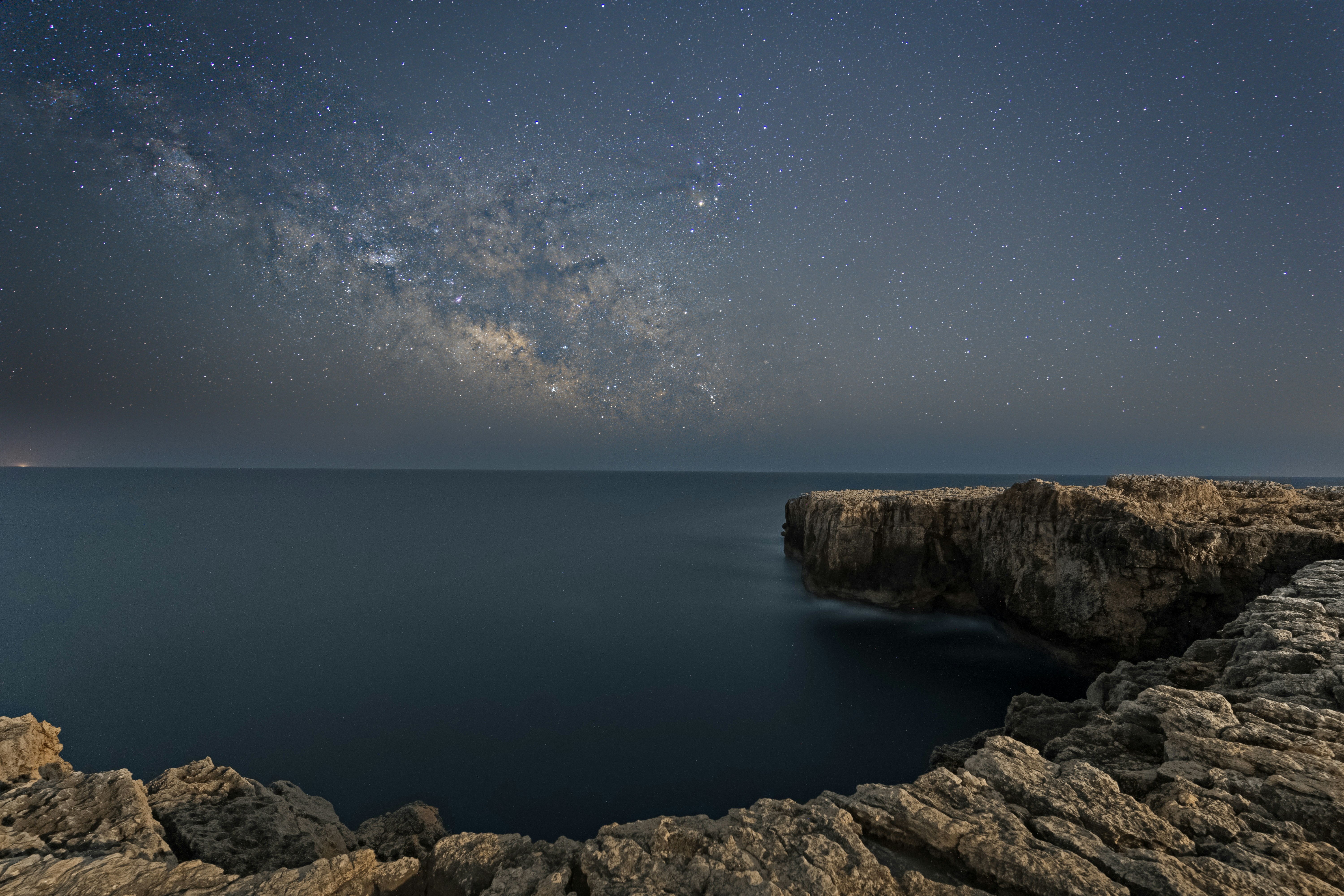 Milky Way Over Quiet Cliffs
