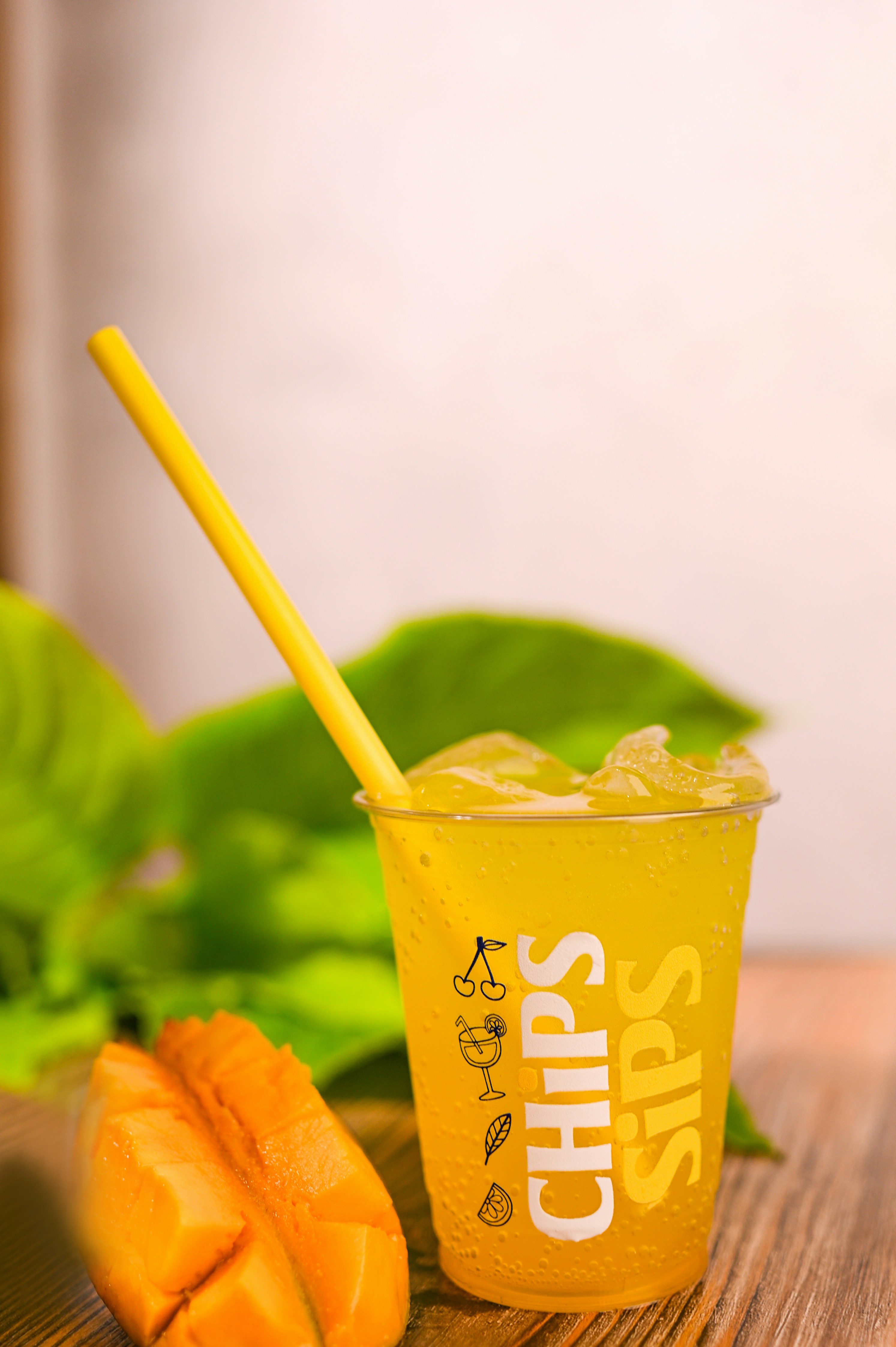 Sunny Sip: A Citrus-Glow Moment with Chips Drink