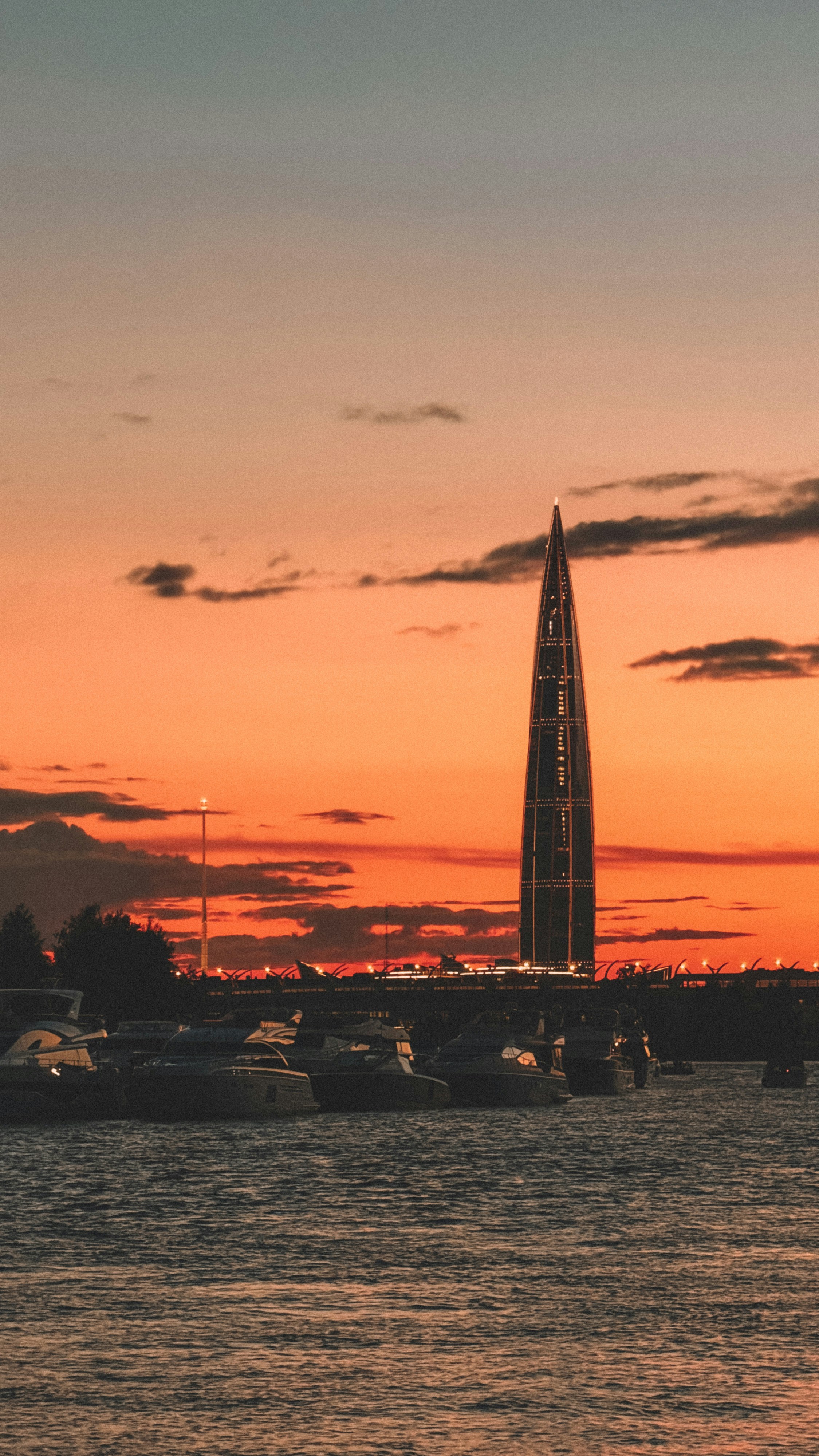 Sunset Spire over the Marina