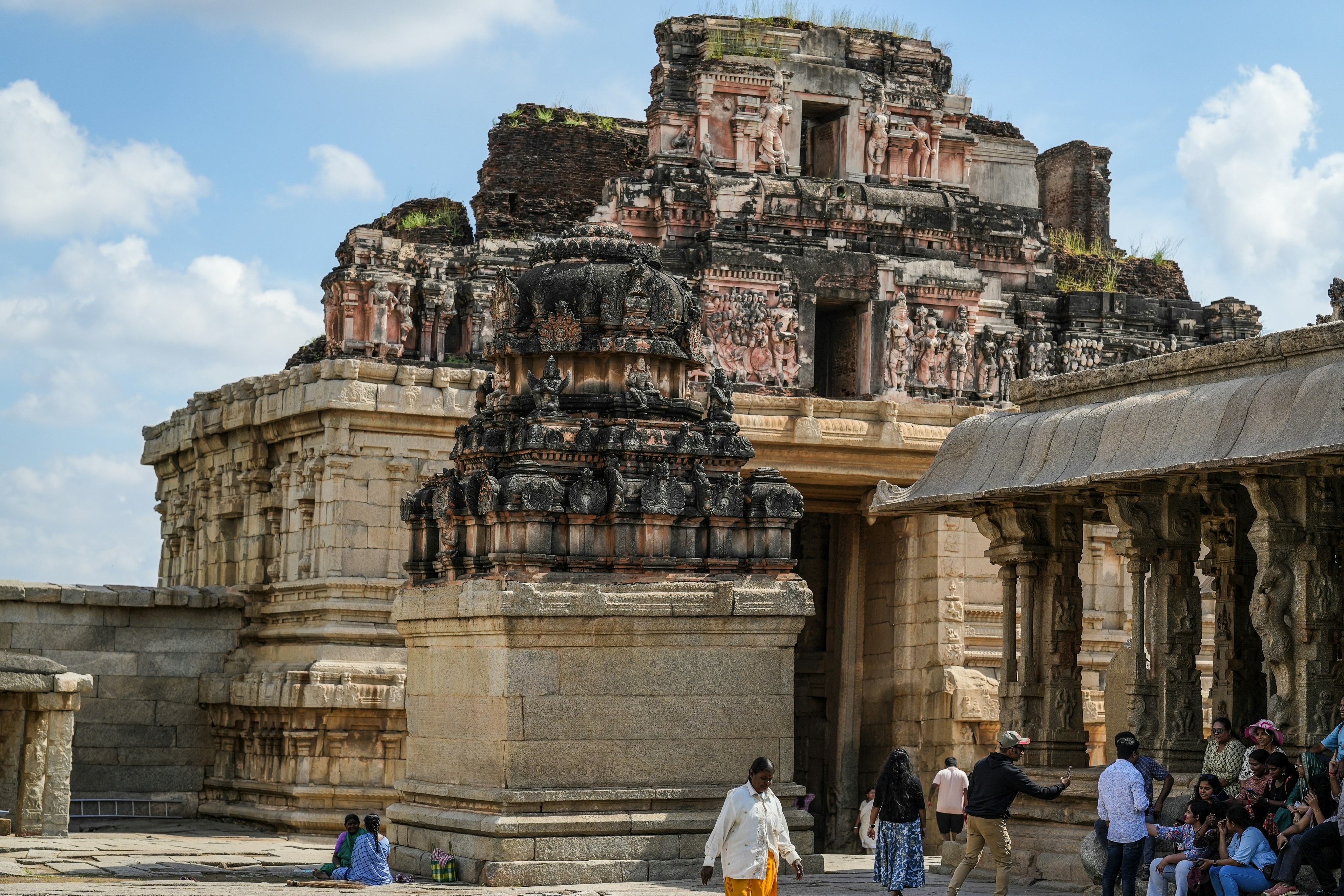 Ancient Temple Complex in Warm Sunlight