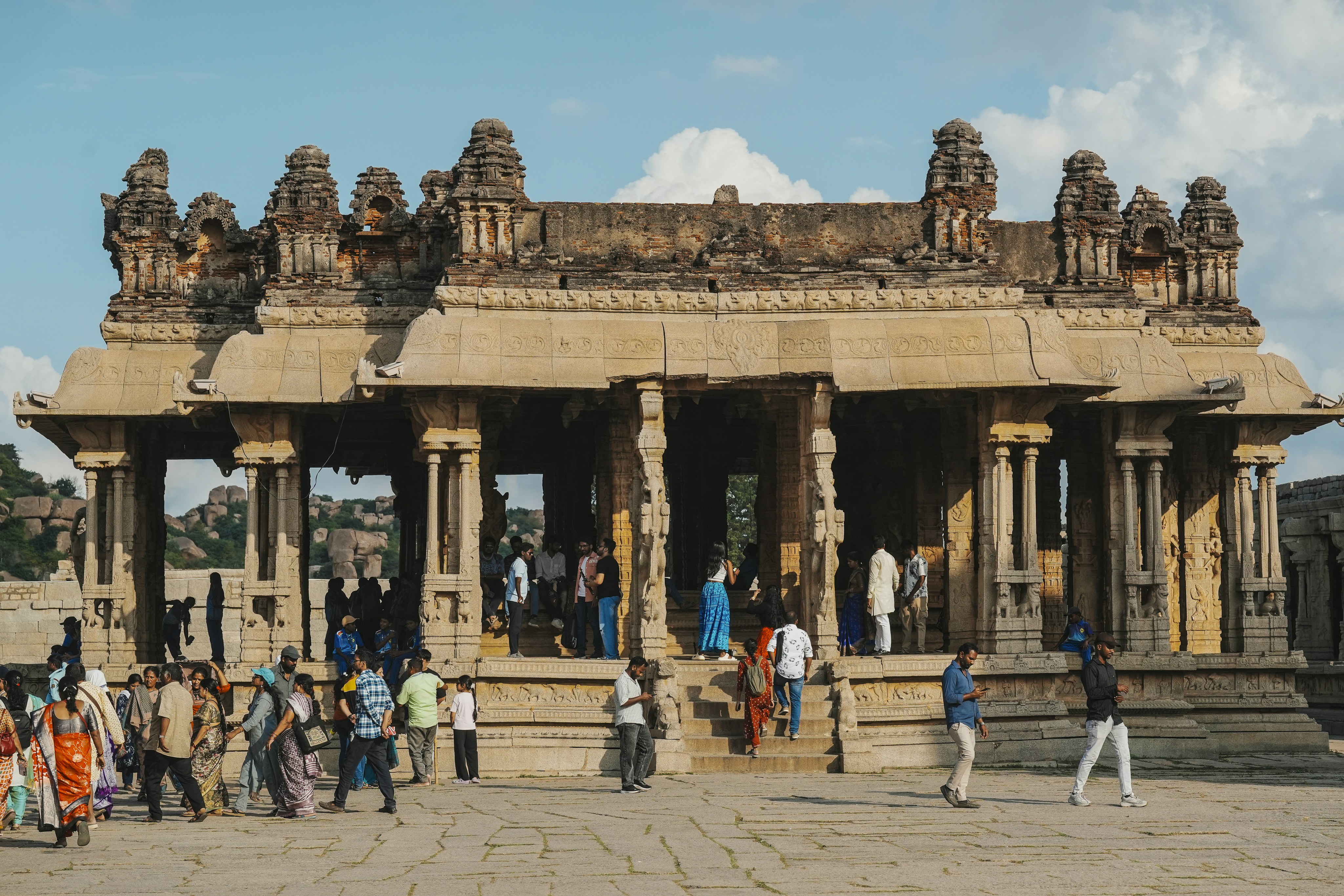 Courtyard of Time: People at the Ancient Temple