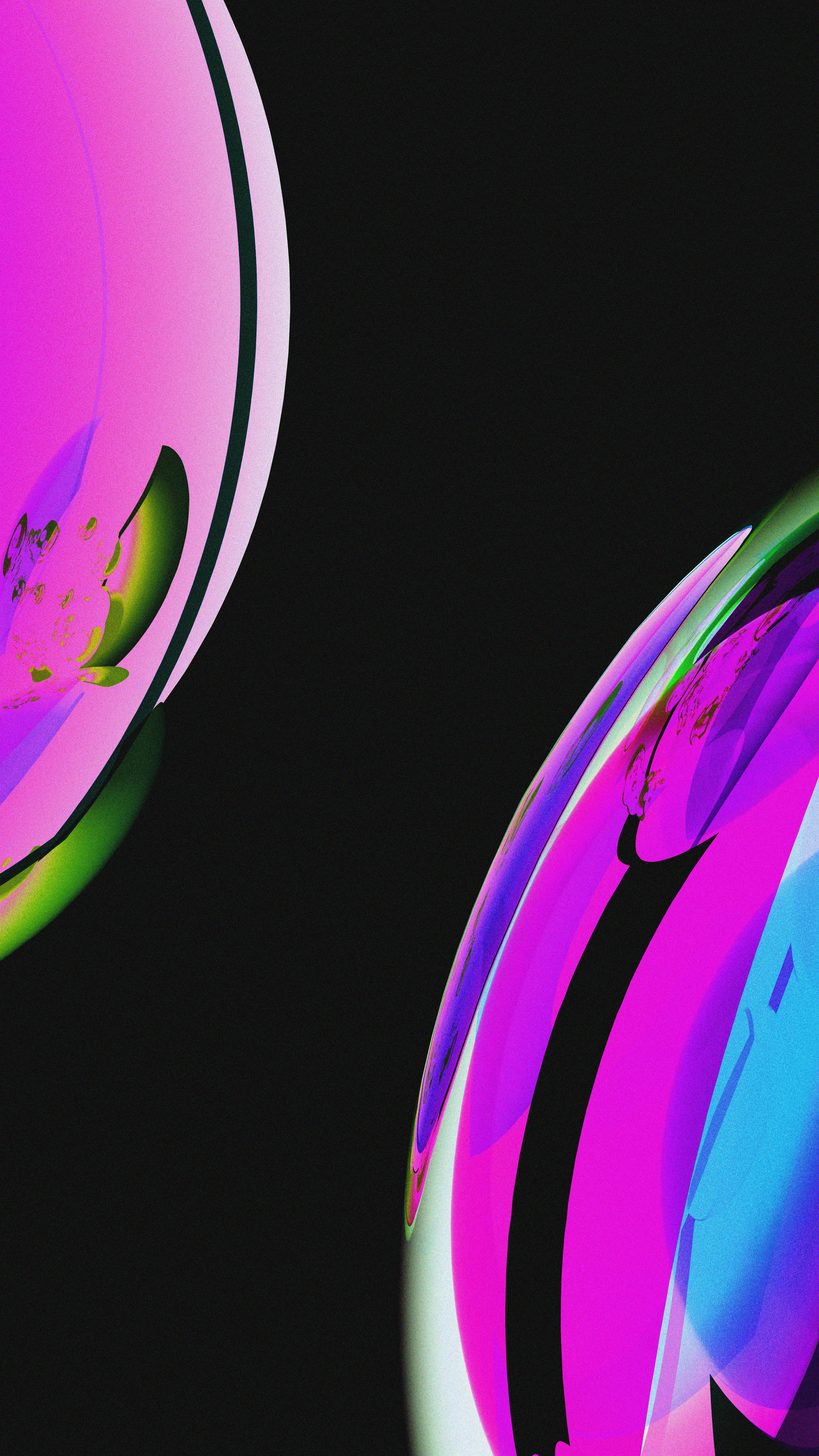 Abstract colorful shapes on a dark background. photo – Free Abstract ...