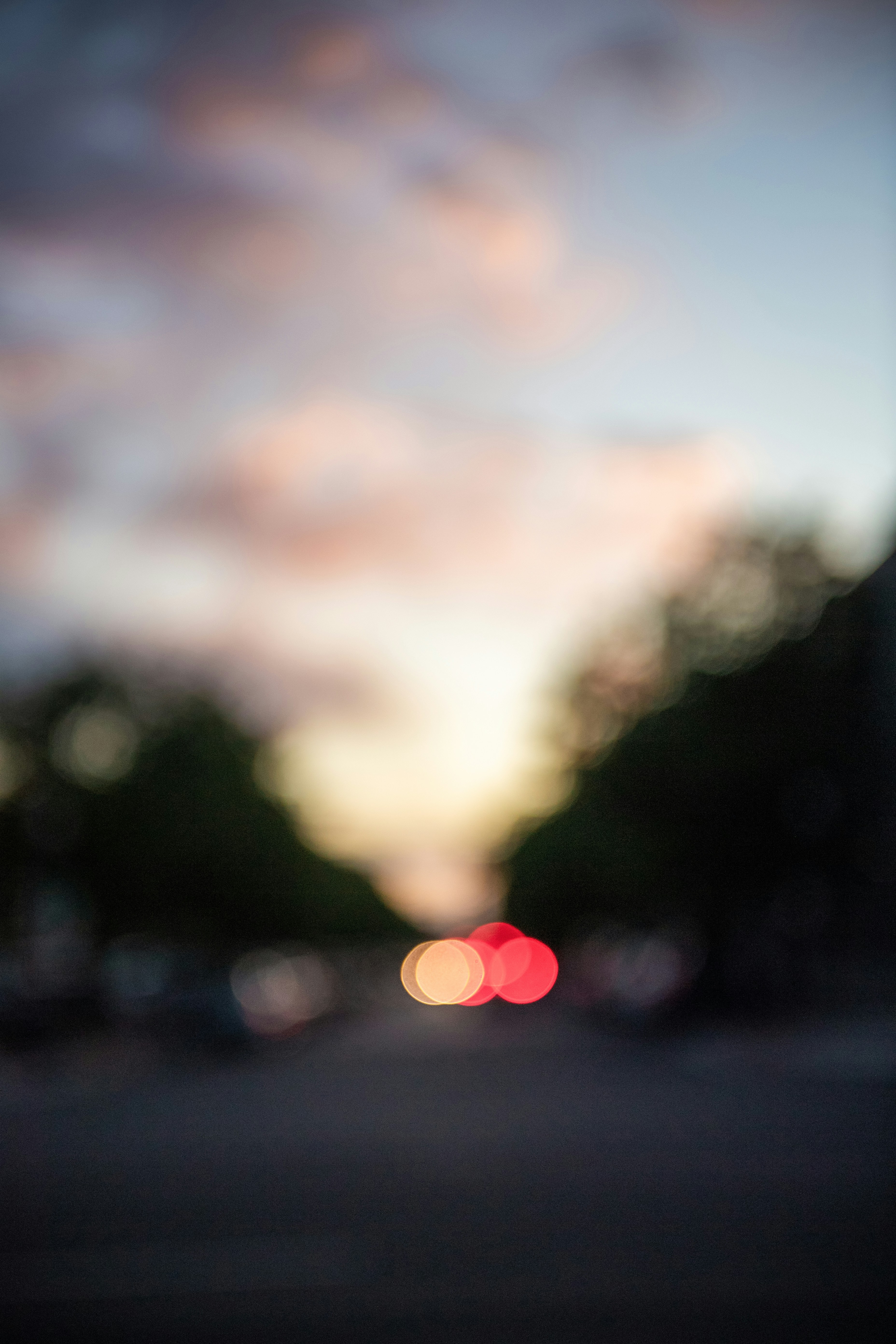 Blurry Street at Sunset