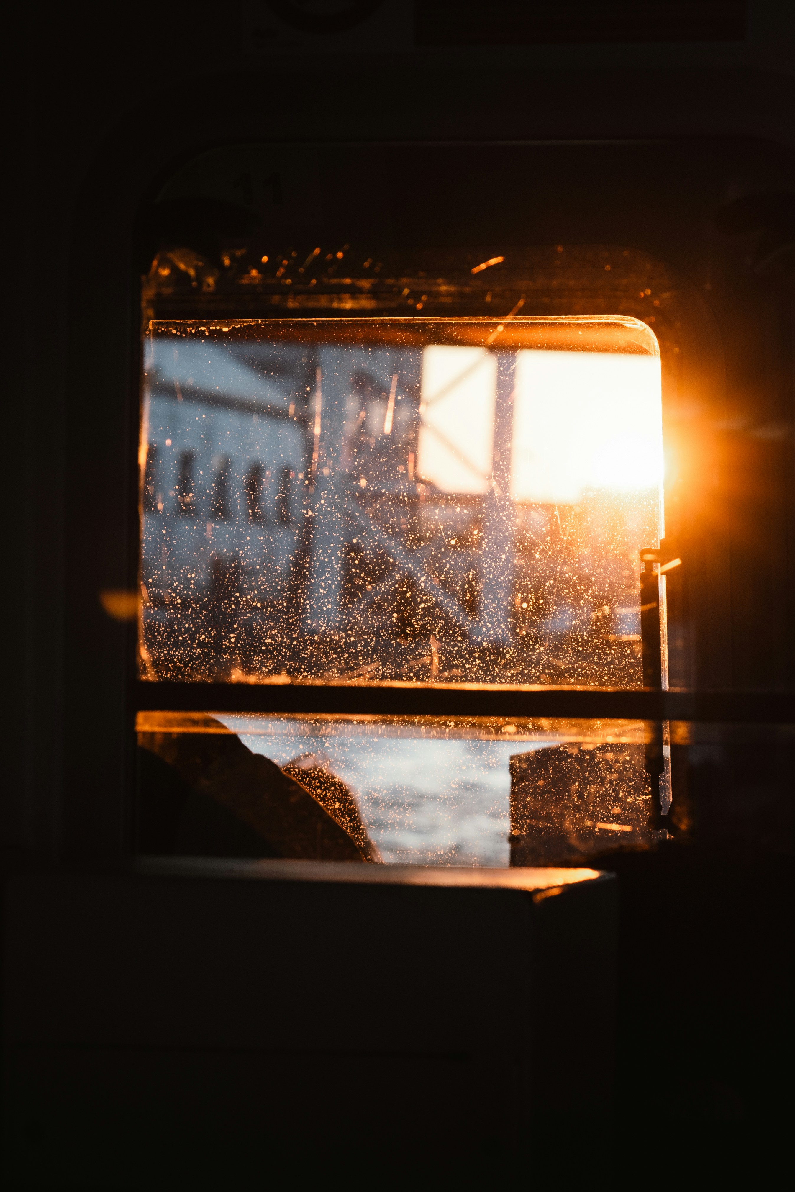 Golden Hour Through the Ferry Window