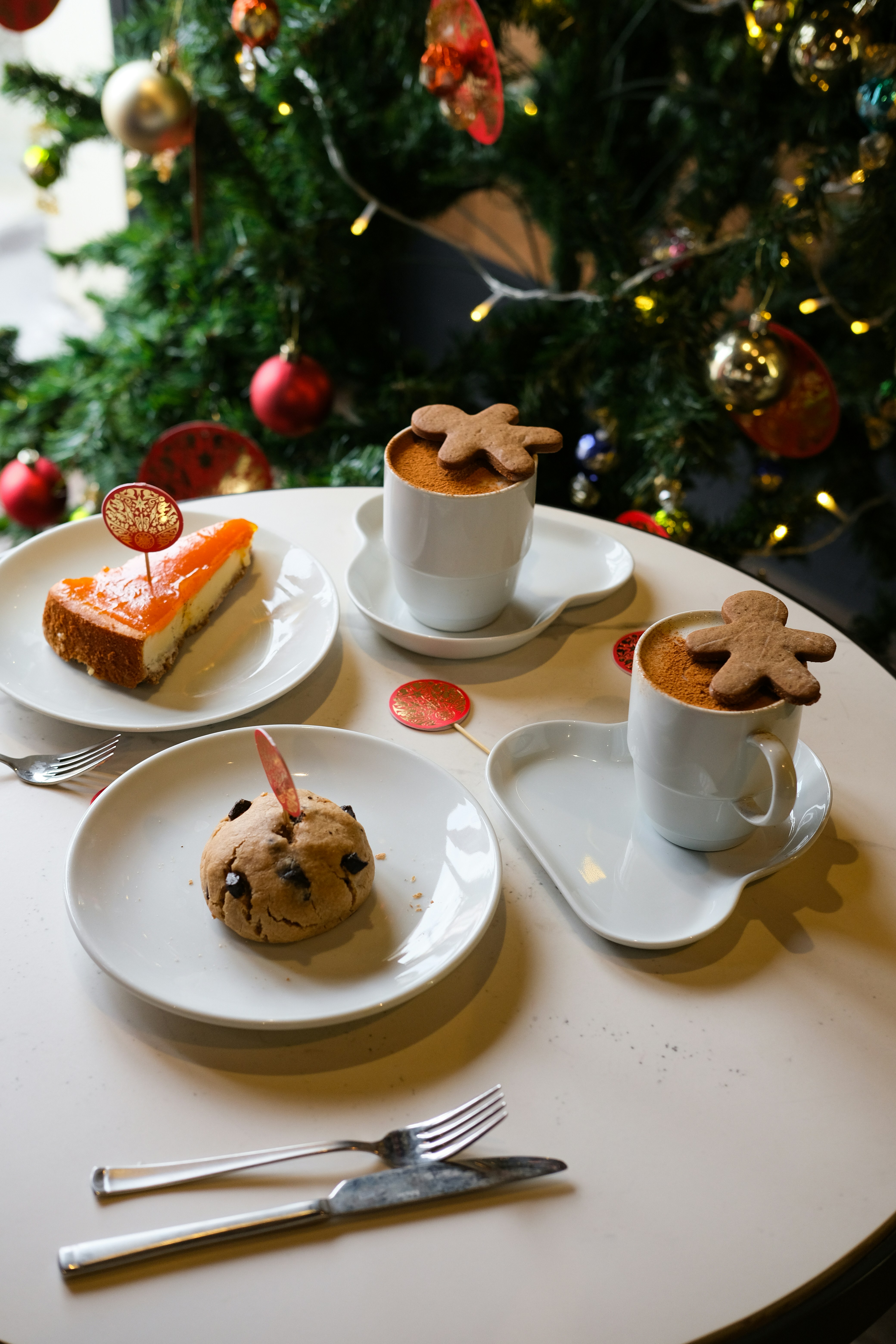 Festive Tabletop Treats by the Christmas Tree
