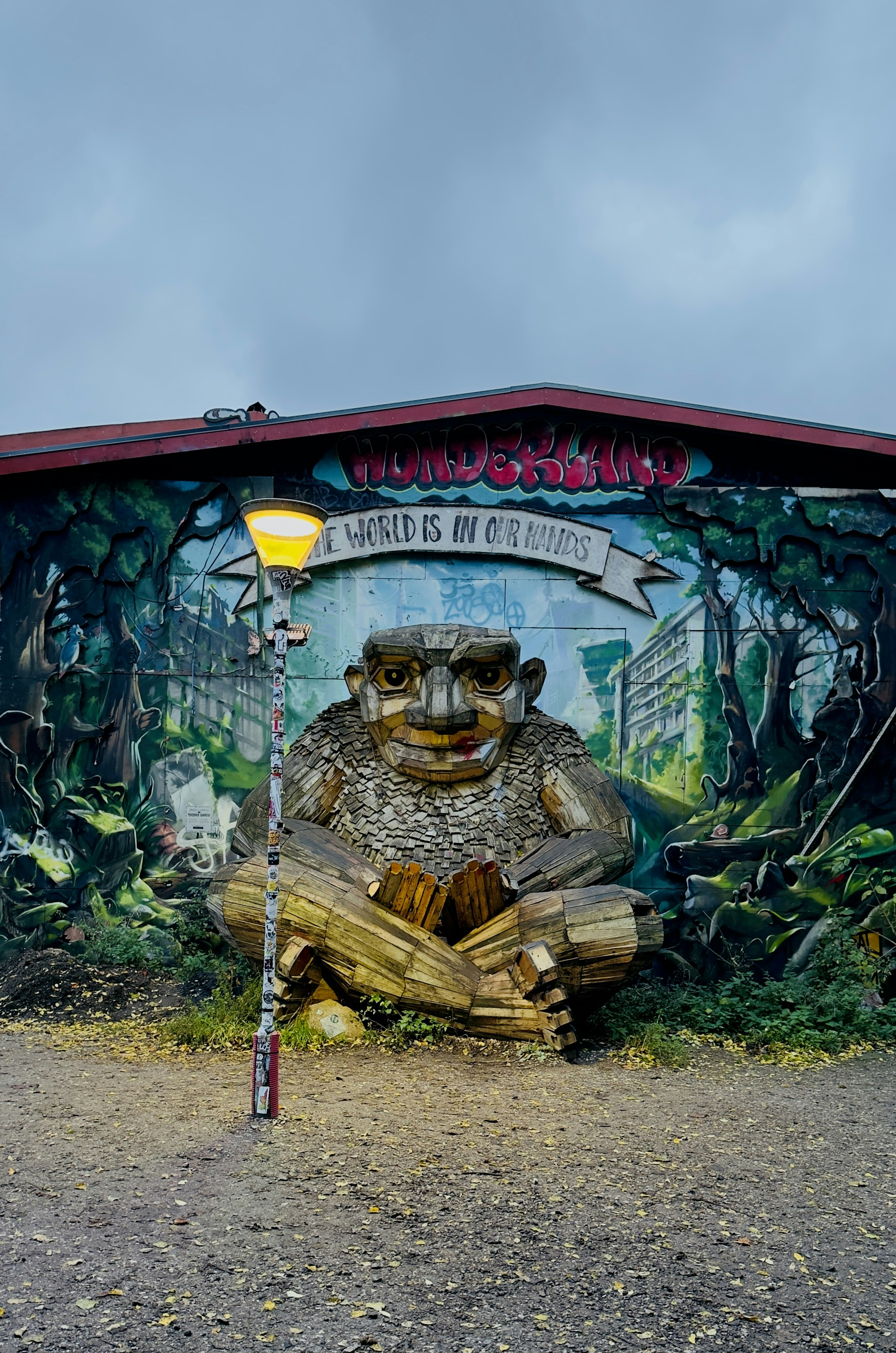 Green George, A Thomas Dambo Troll in Christiania, Copenhagen