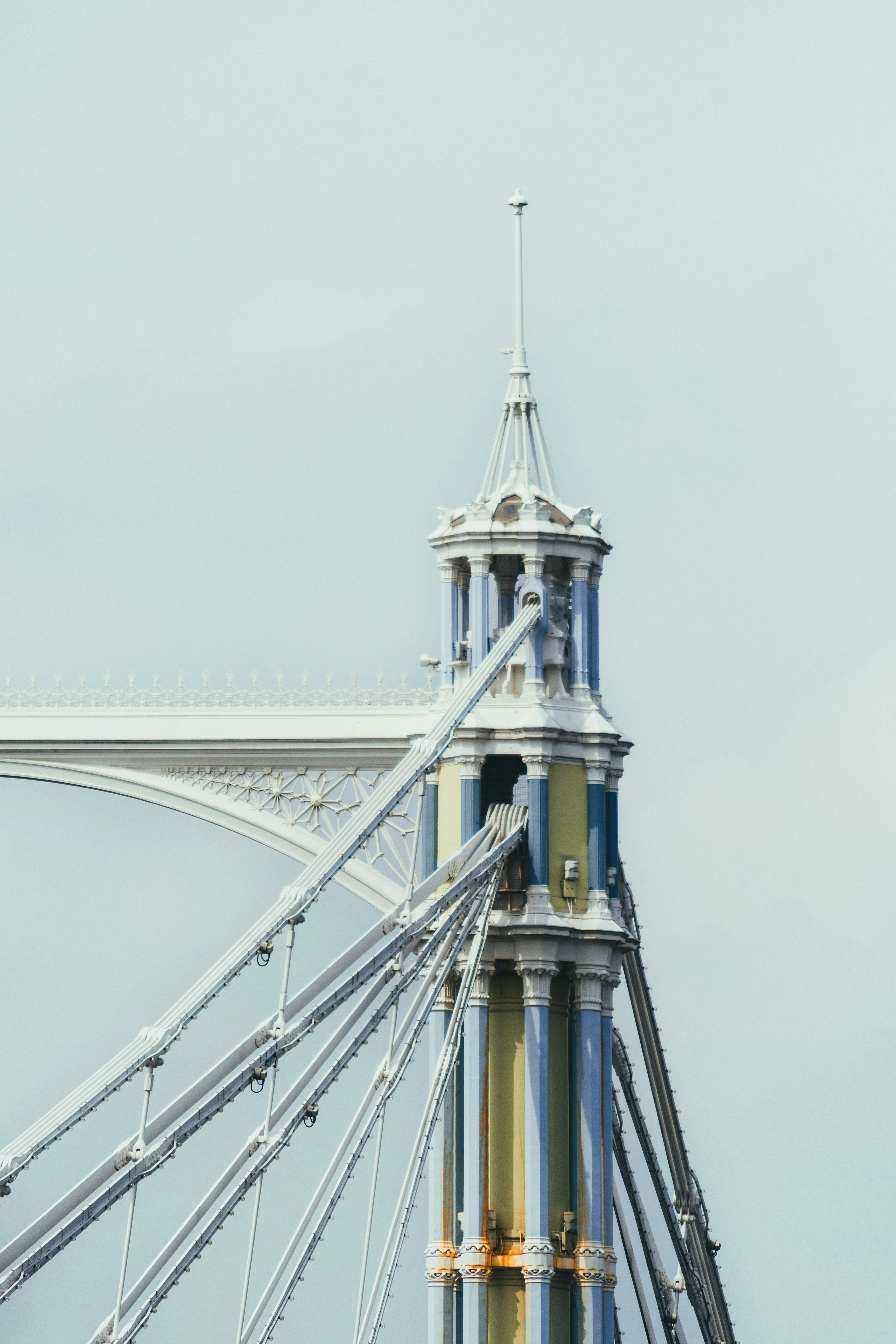 Towering Ties: A Skyward View of the Tower Bridge's Peak