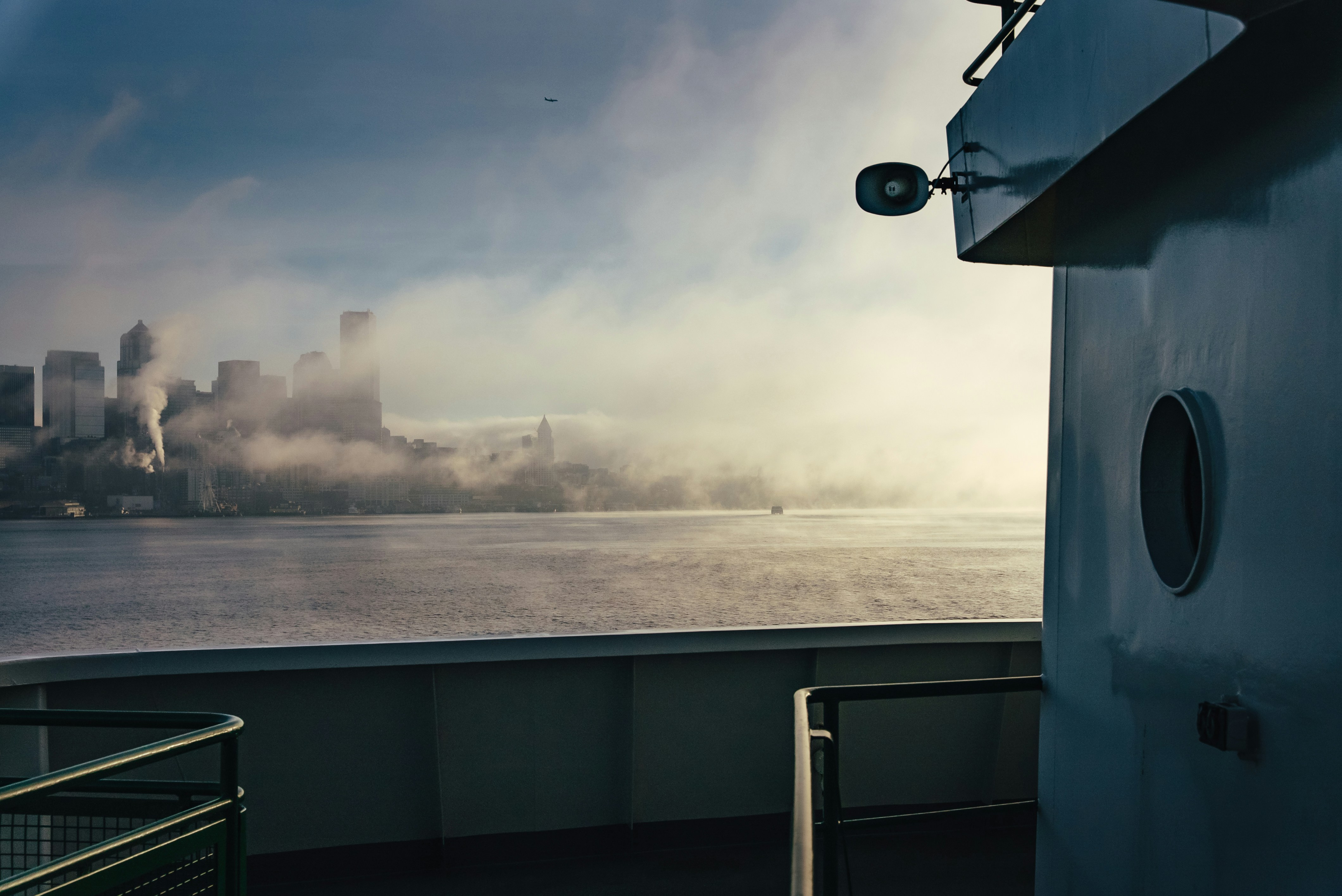 Bridgeview Dawn: Steam and Silence Over the Waterfront