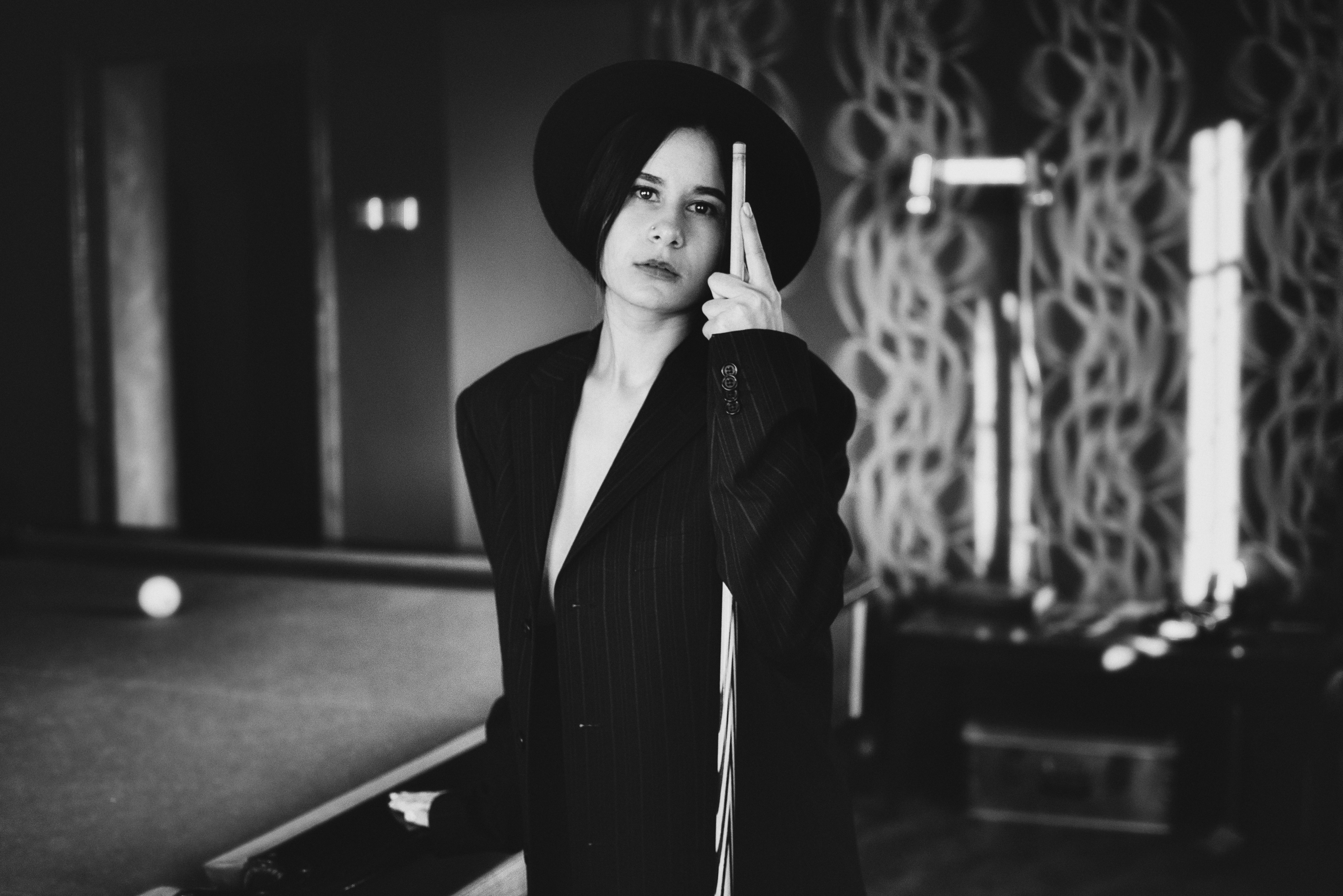 Midnight Bow: A Noir Portrait in Velvet and Shadow