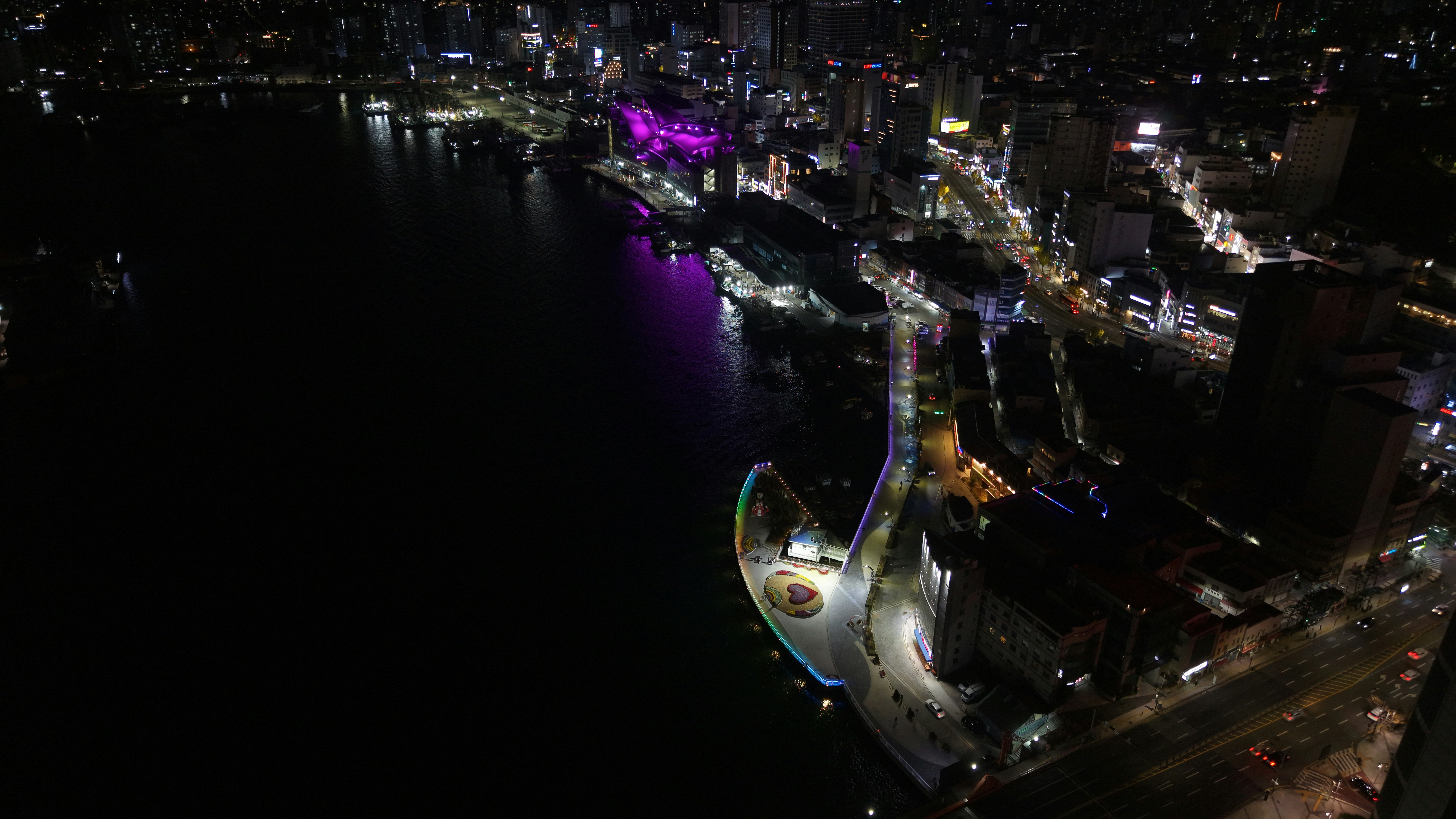 Neon City Promenade by the Waterfront