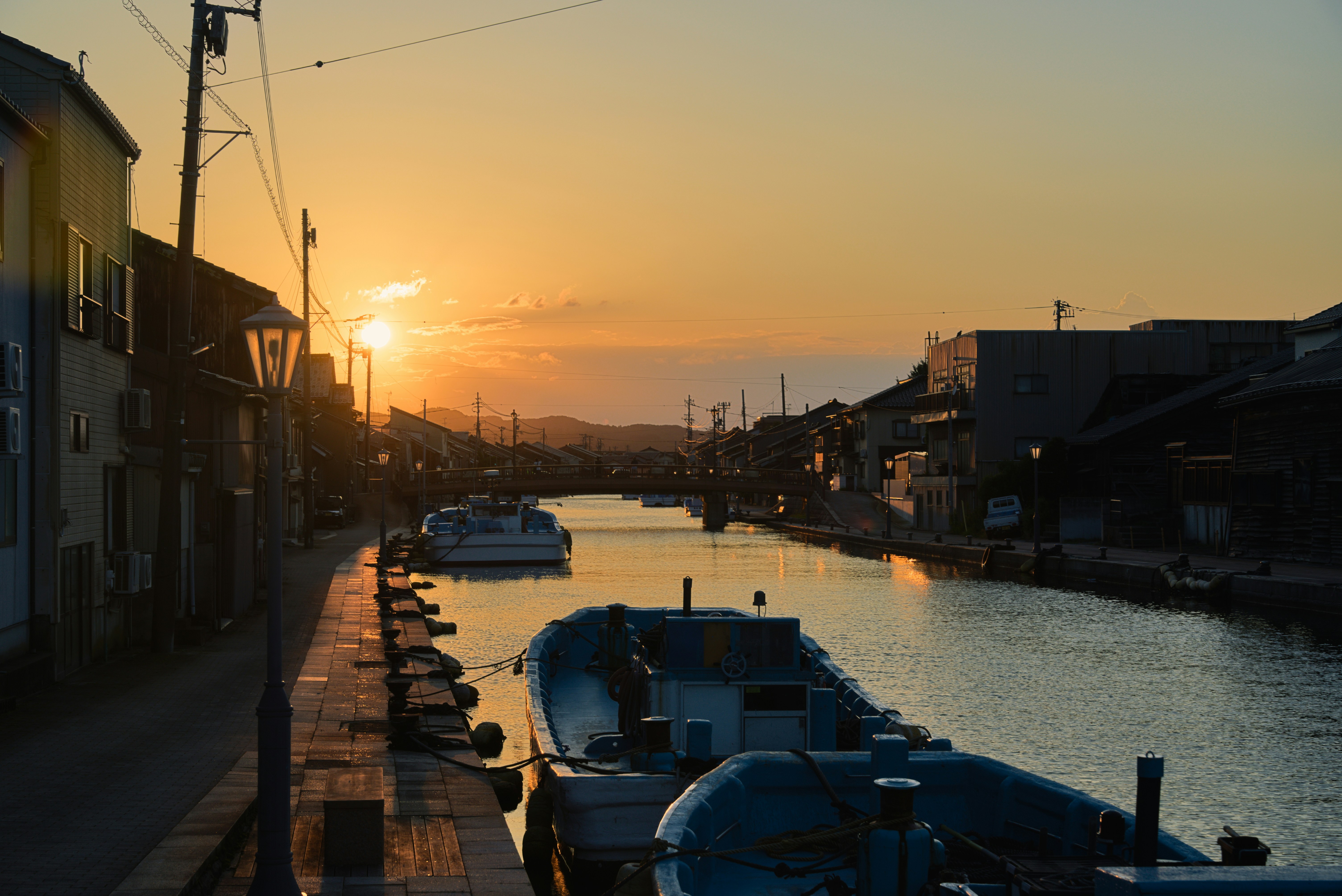 Golden Hour Along the Quiet Canal
