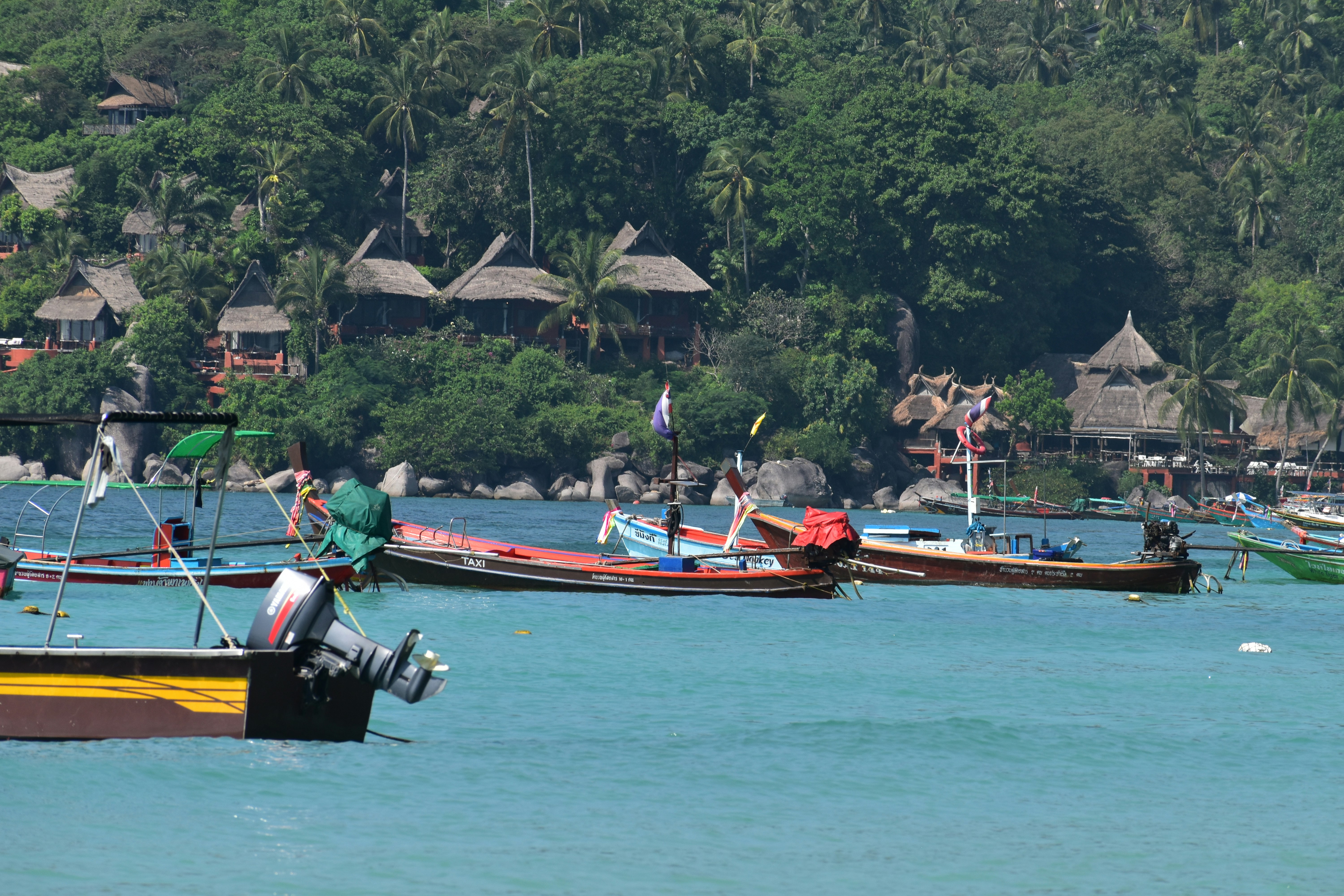 Gliding boats in Sairee