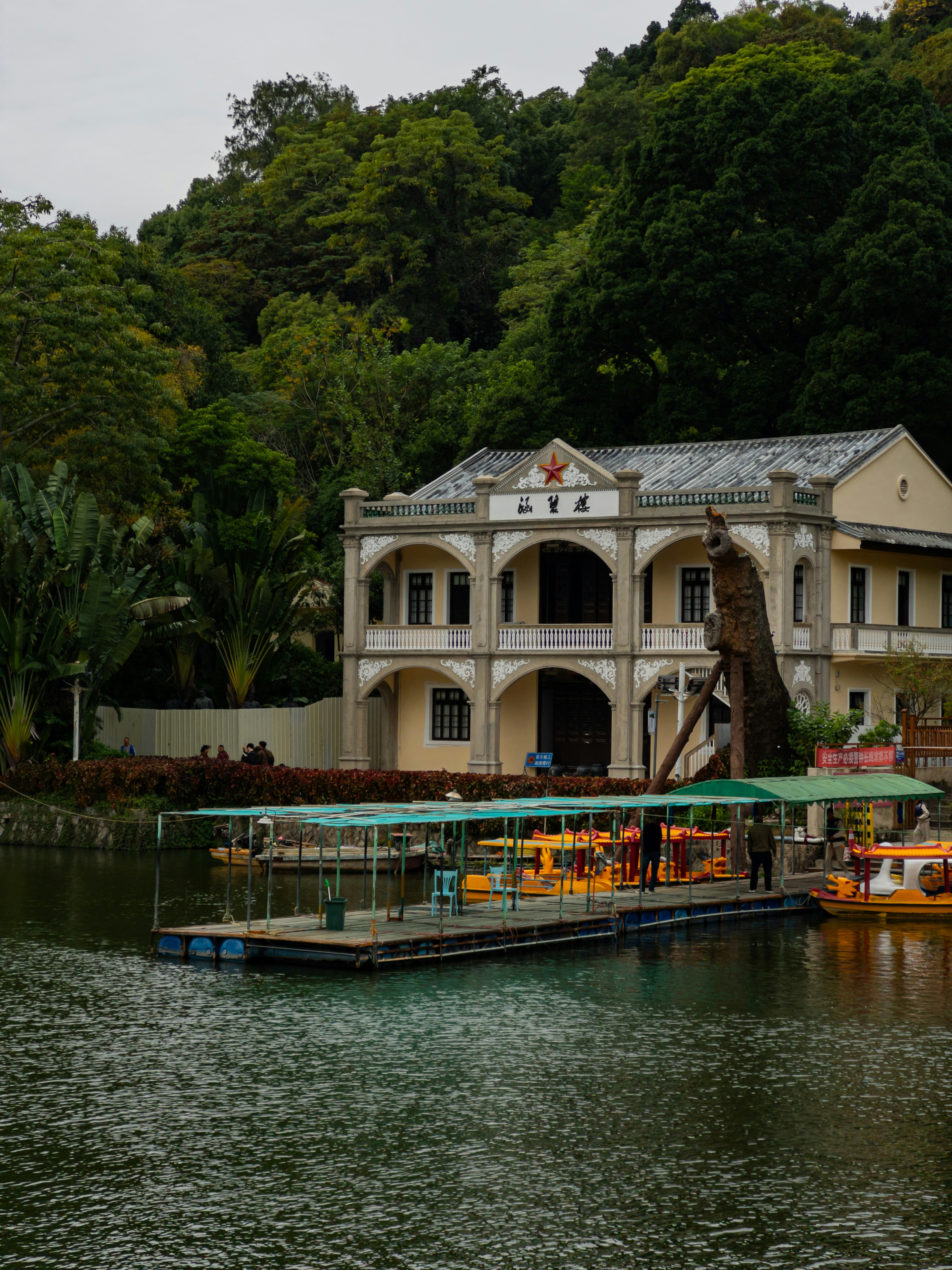 Colonial Pavilion on the Quiet Riverfront