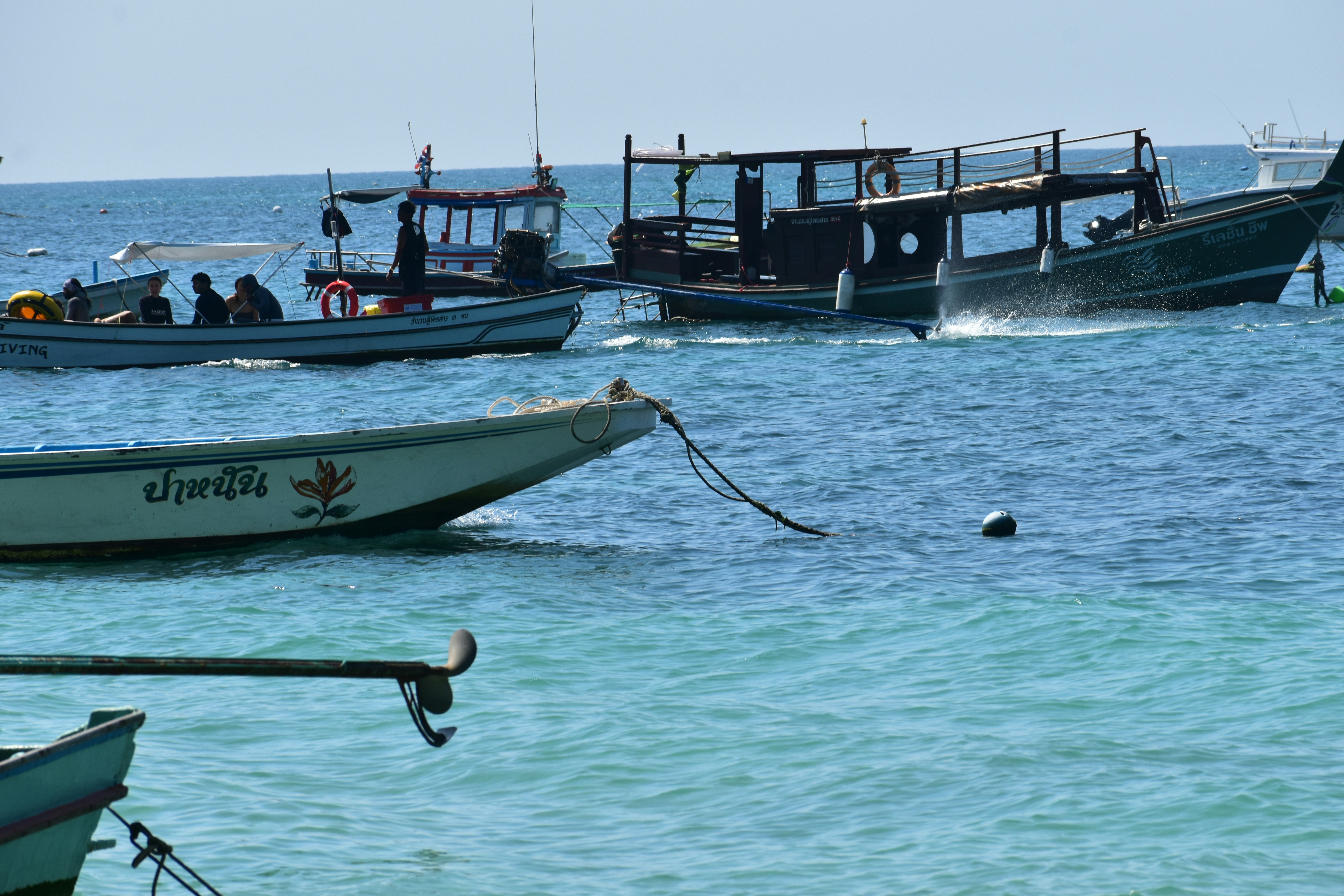 Boats Mae Haad sea
