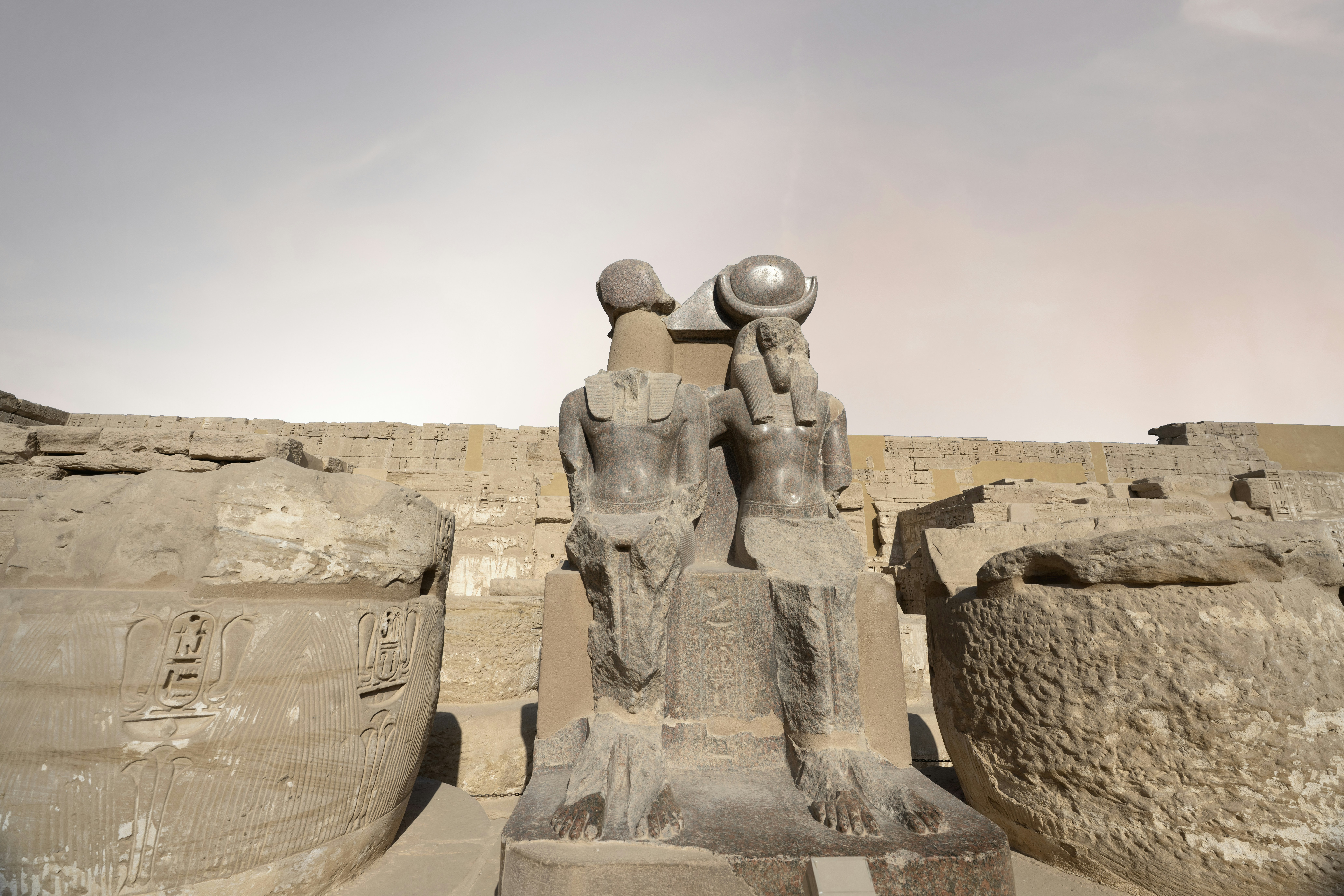 Stone Guardians of the Desert Temple