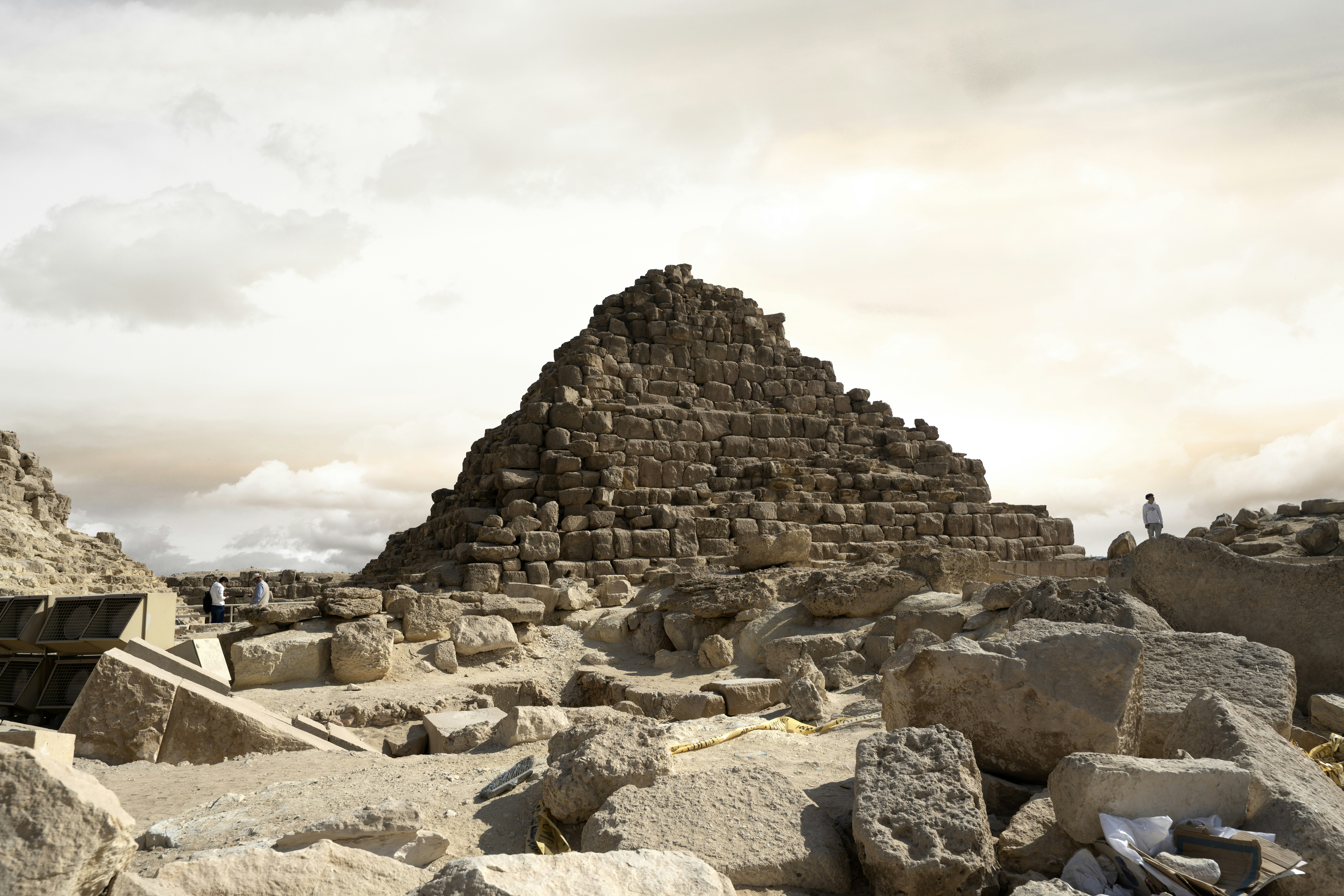 Stone Pyramid Ruins at Distant Summit