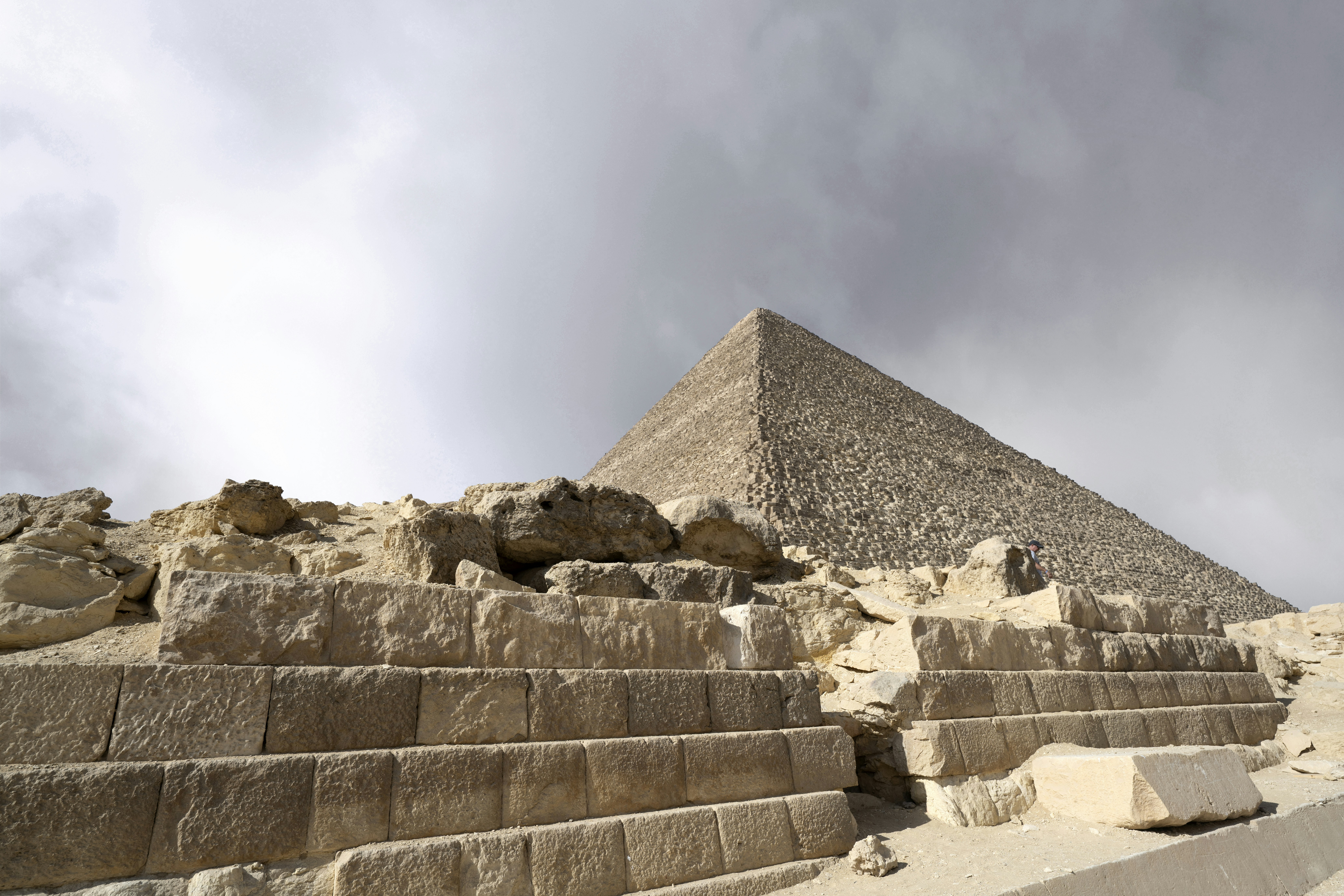Stone Staircase to a Pyramid Peak