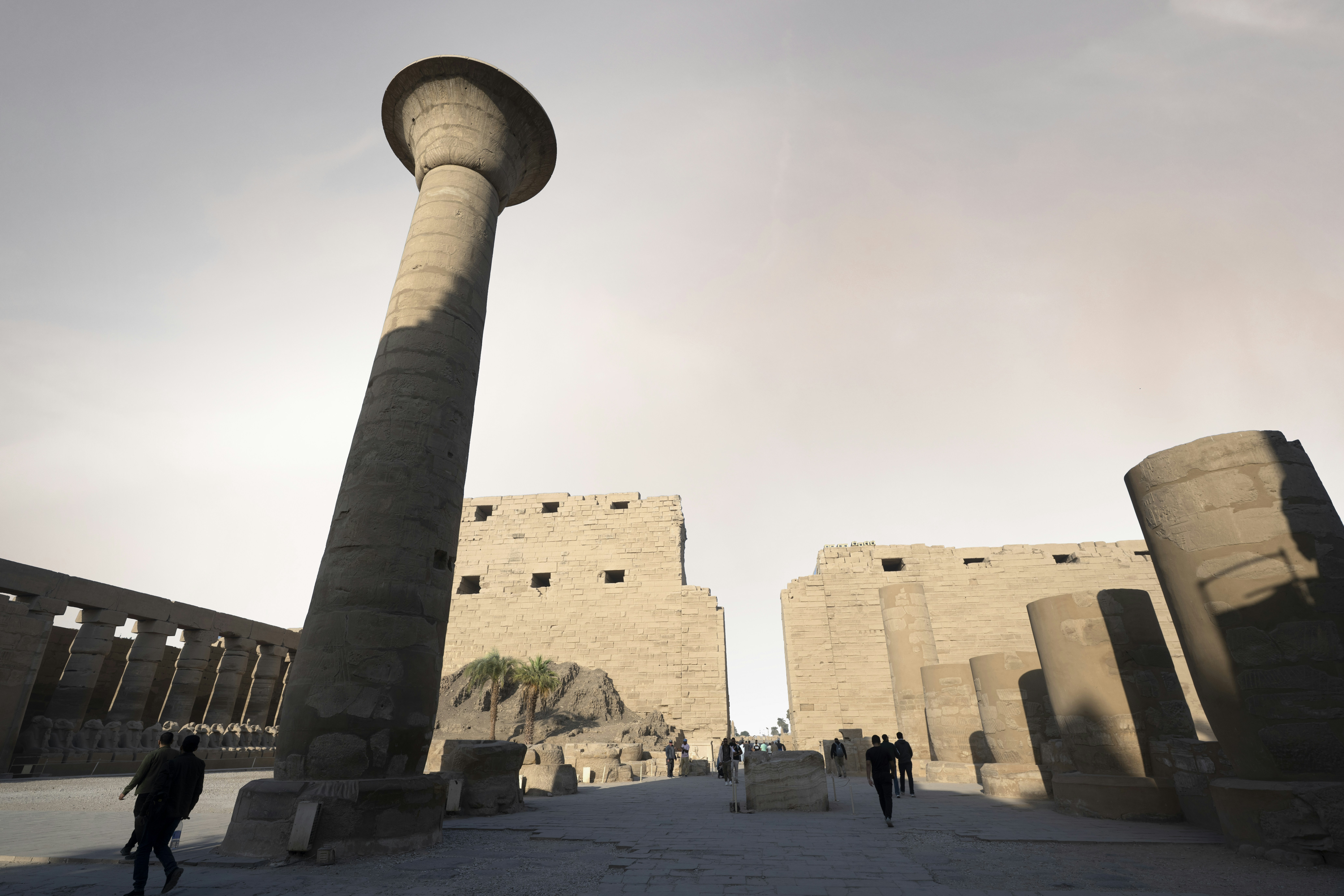 Sunlit Columns and Ruins: A Silent Corridor of Ancient Stone