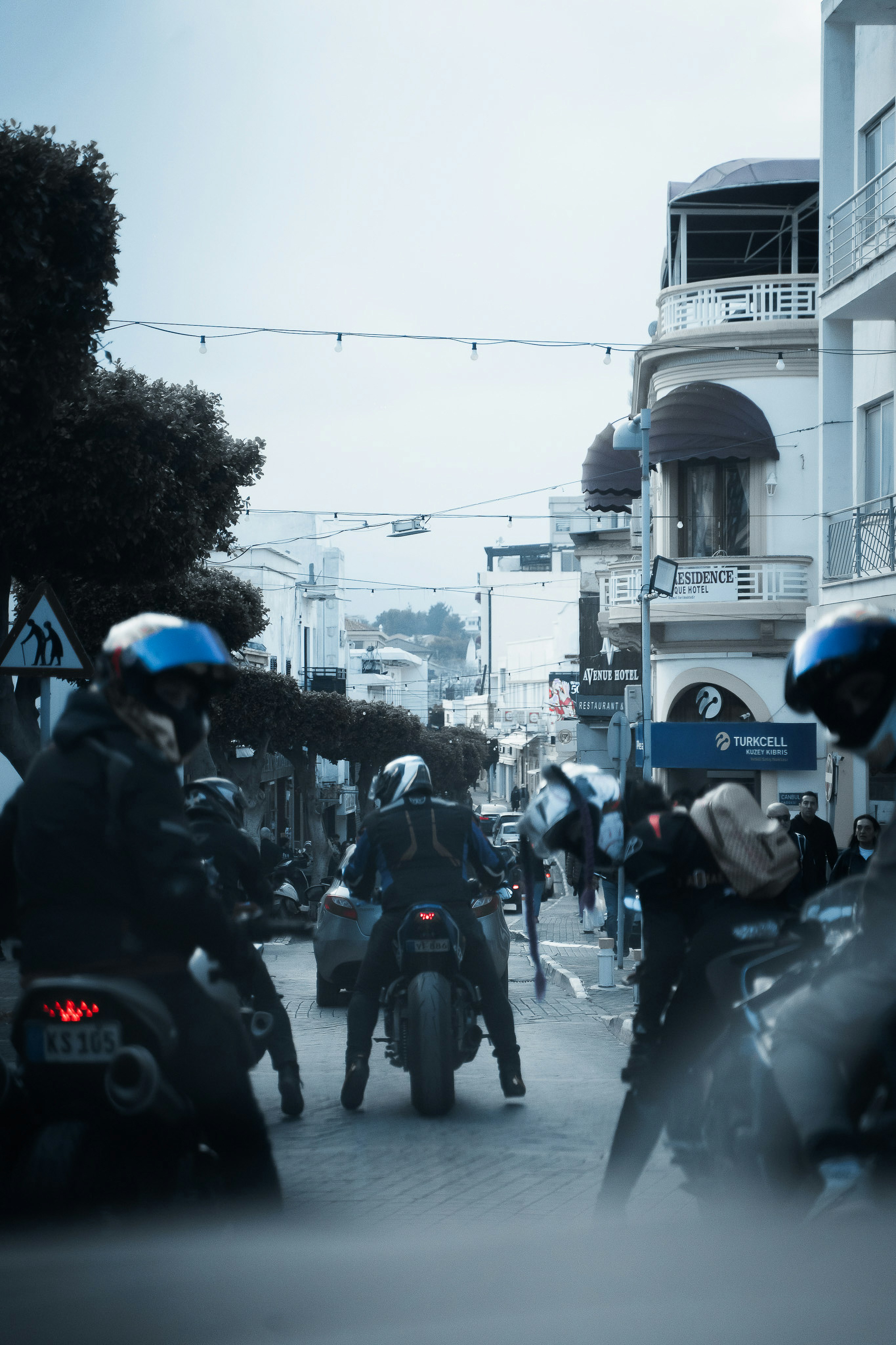 Motorcycle Street in Focus: A Fragment of City Movement