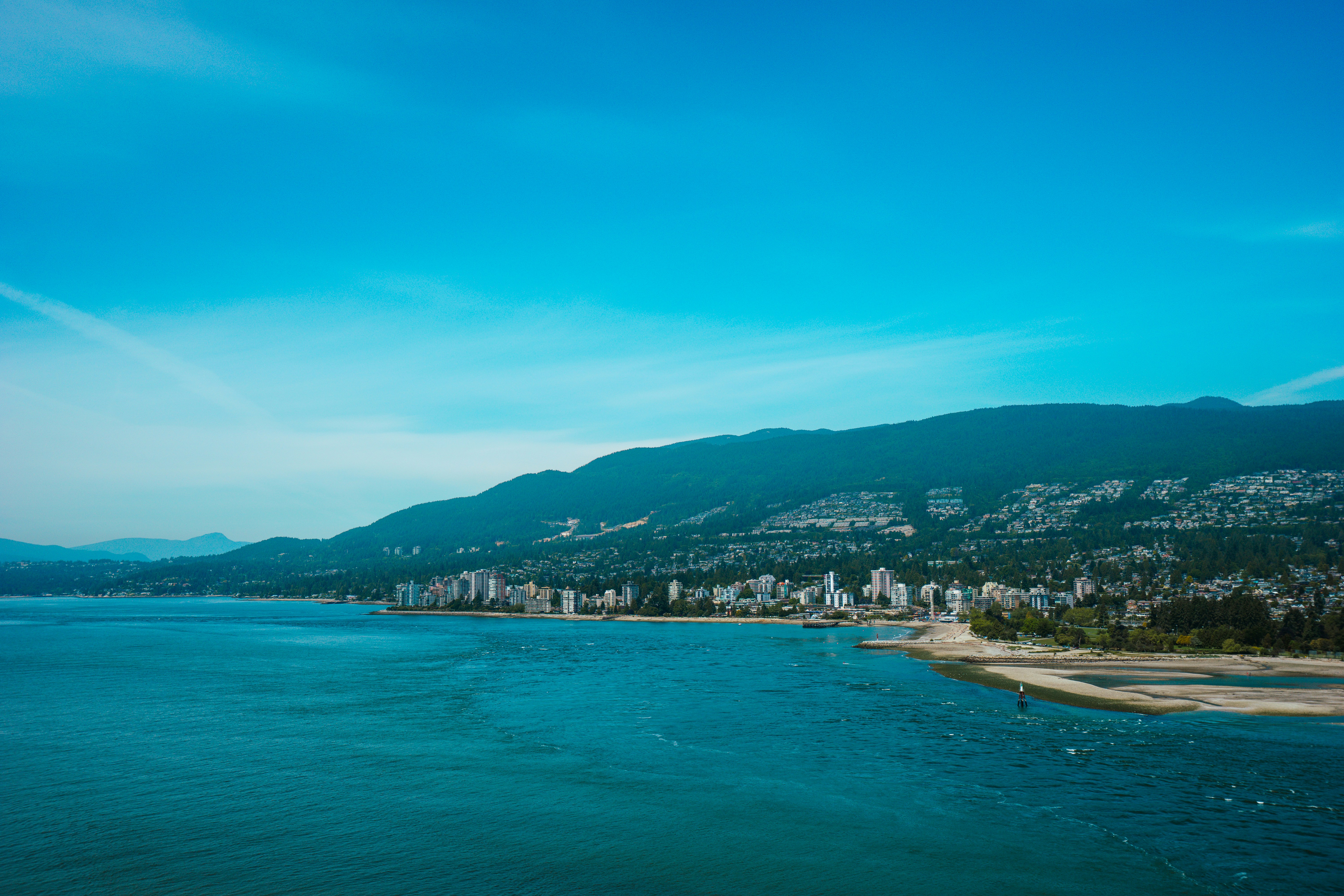 Wide angle landscape near Vancouver, BC