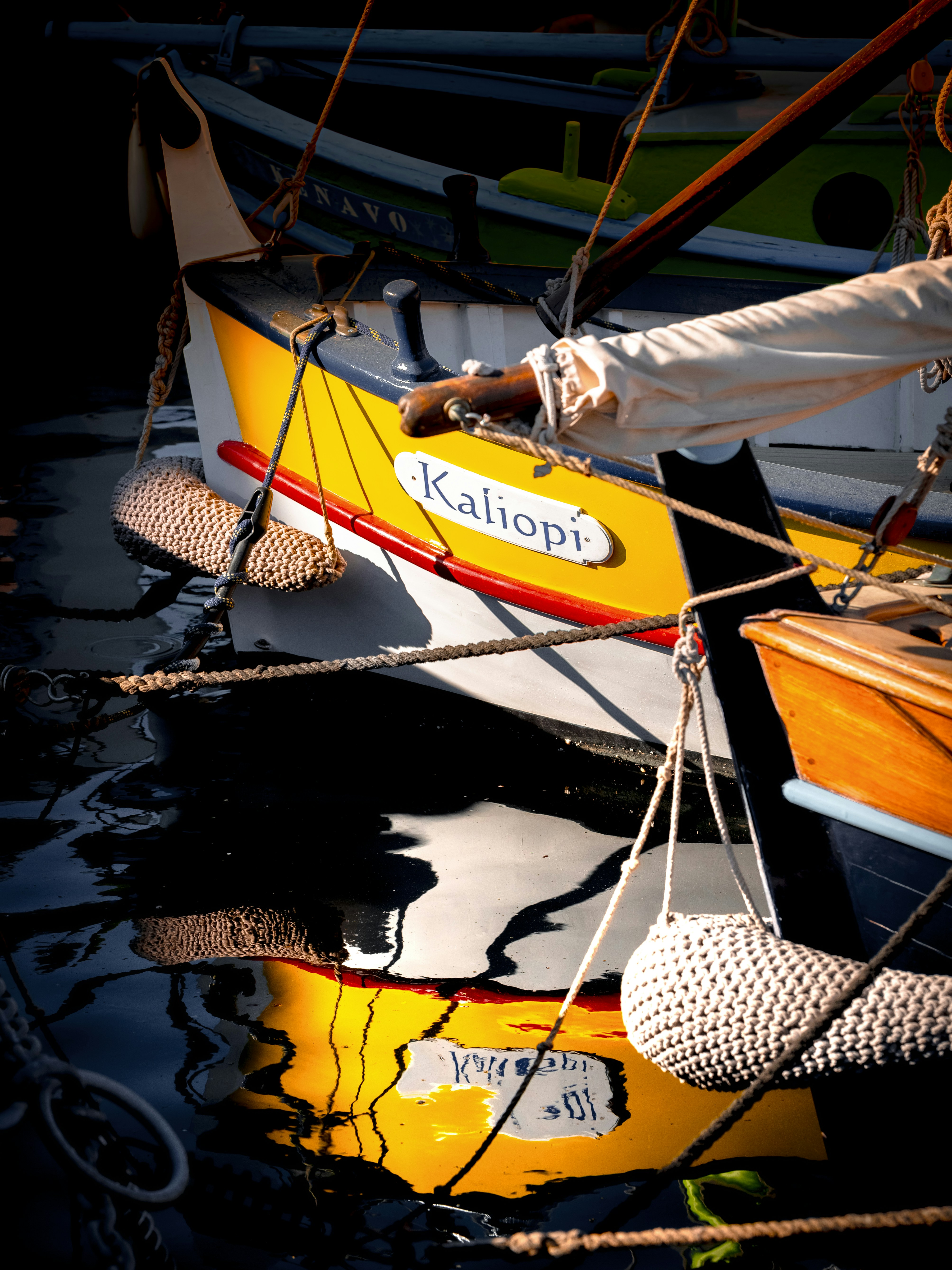 Bright Kalio pi Boat: A Glimpse of Craft and Reflection