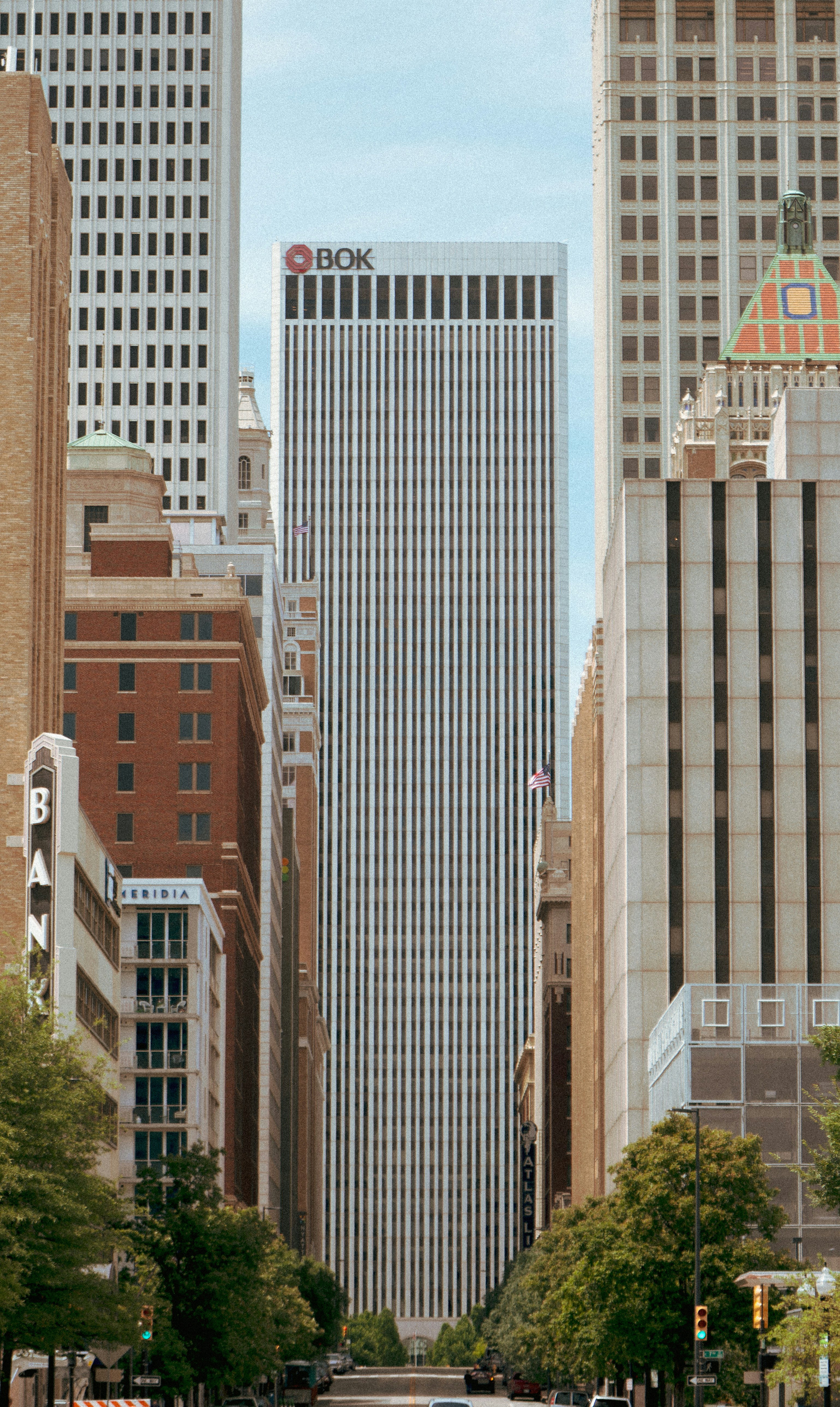 City Spine: The Tower Silhouette Between Two Giants