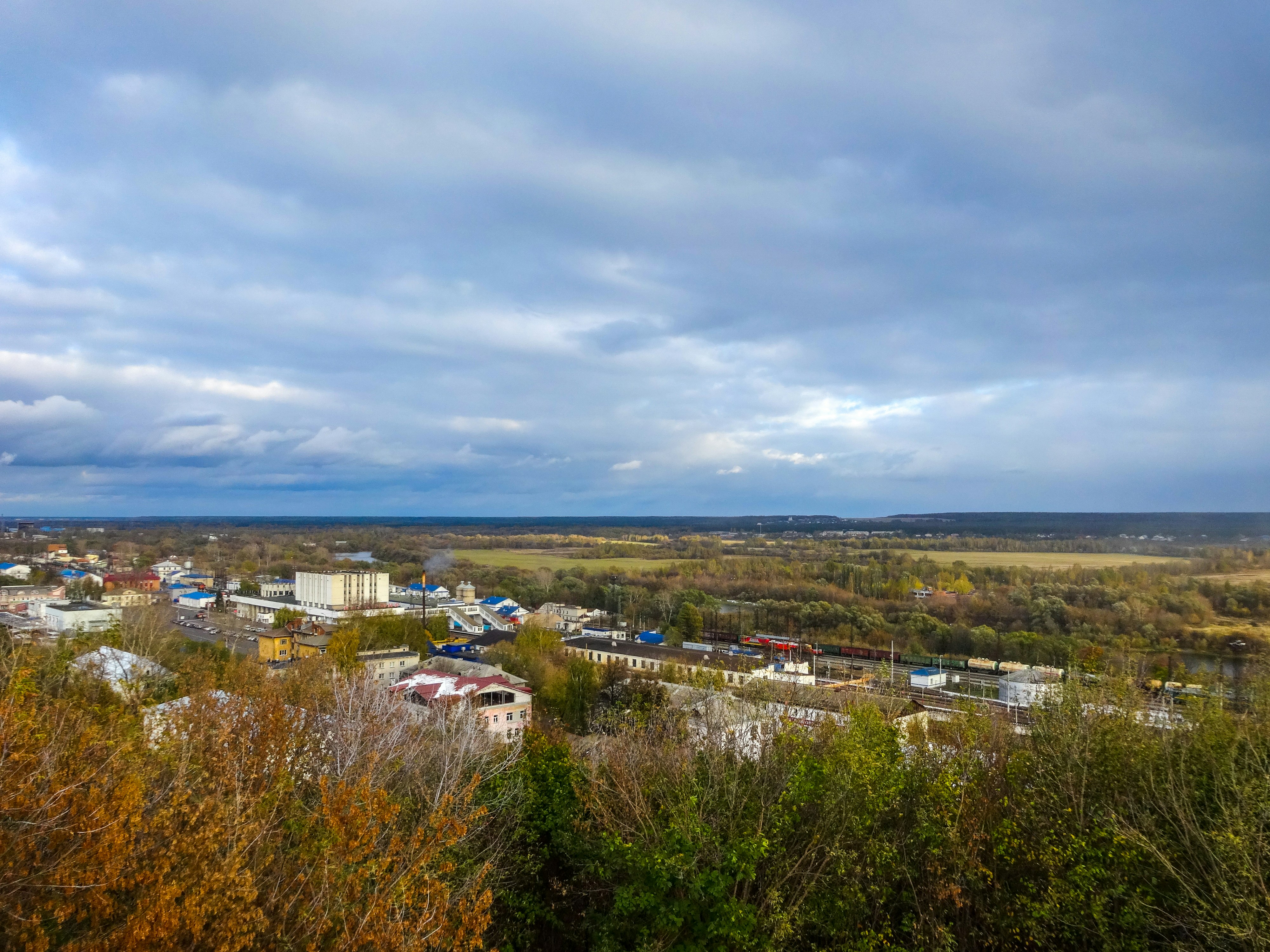 Horizon Street: A Quiet Town Bordered by Autumn Woods