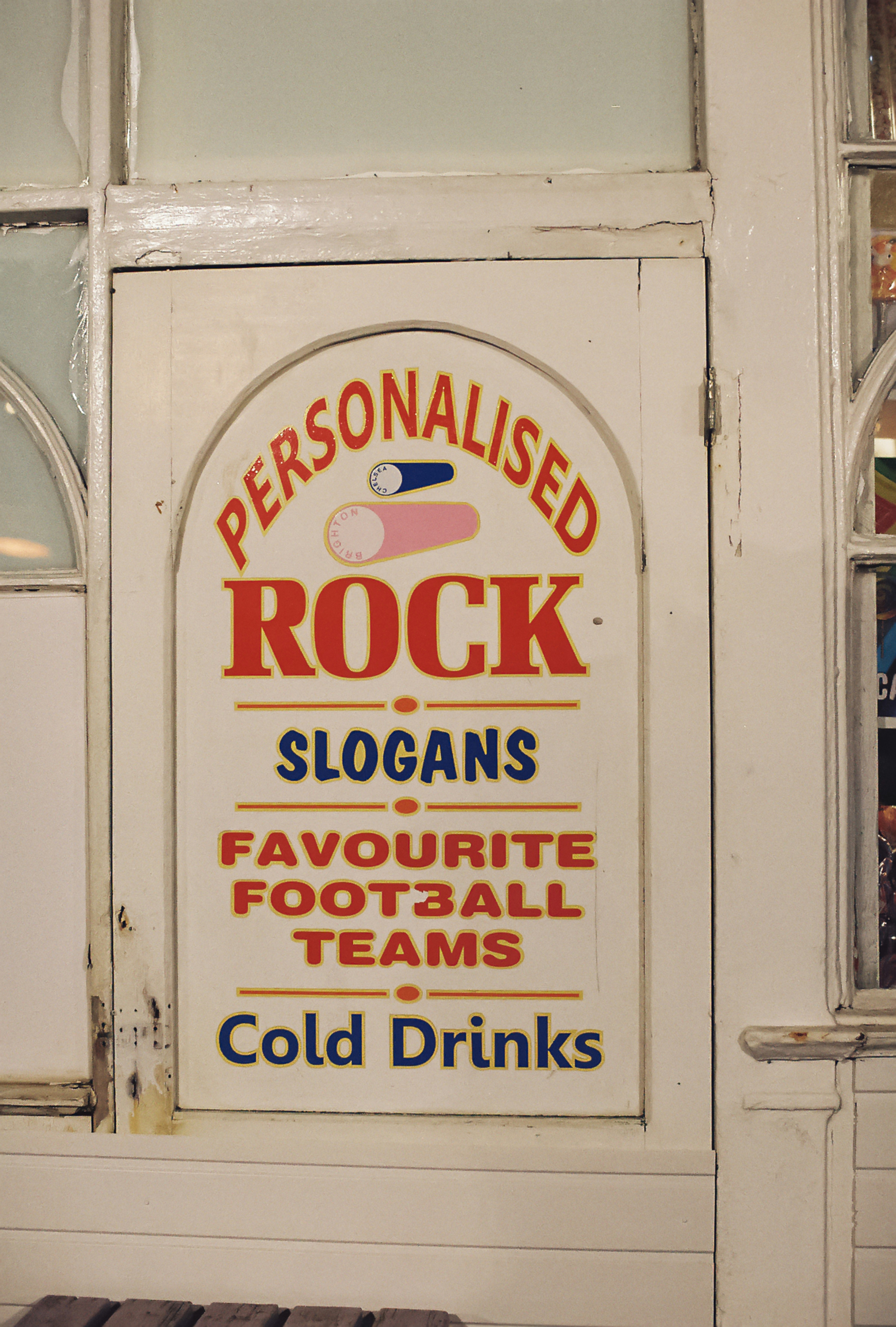 Personalised rock slogans, favourite football teams, cold drinks sign ...