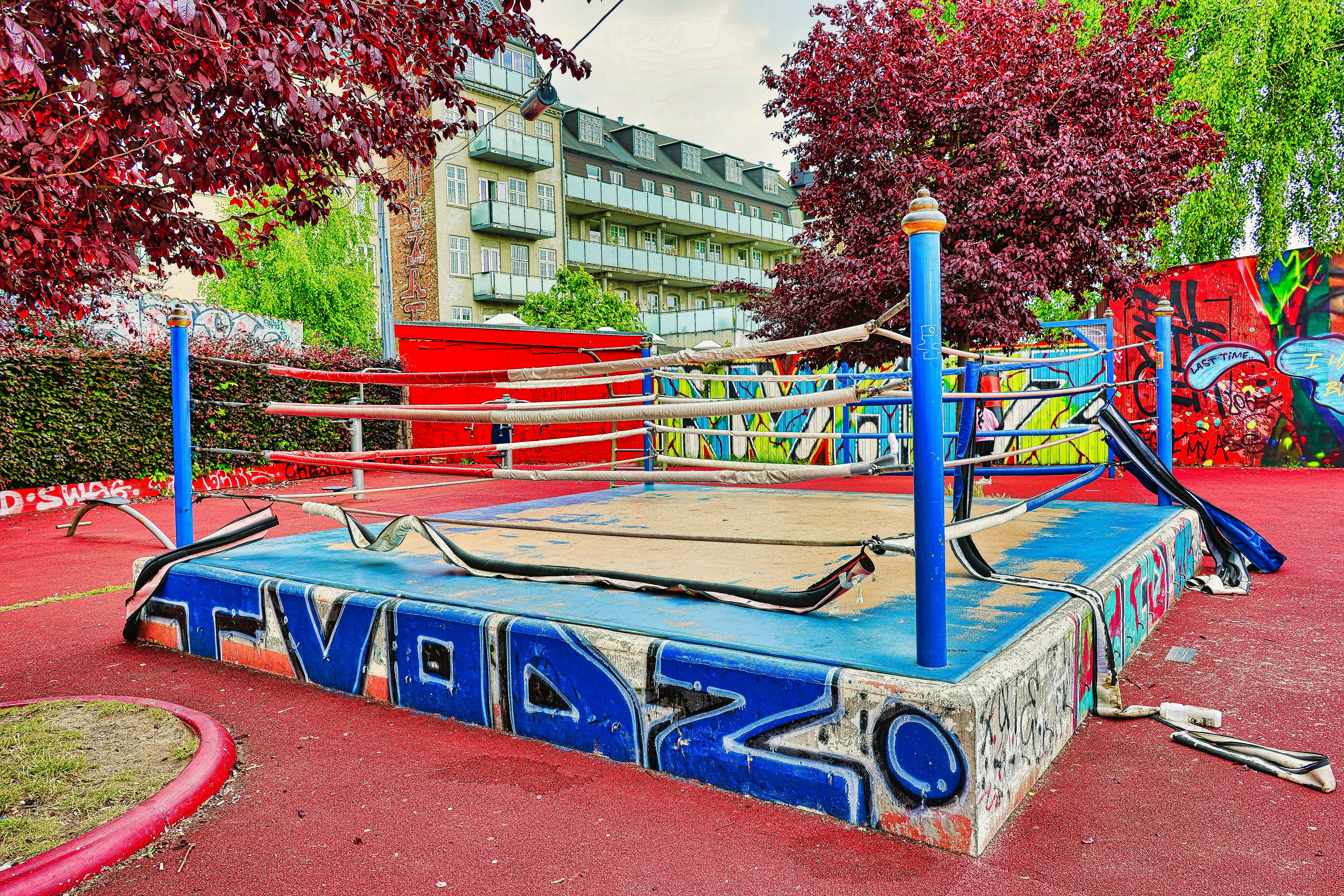 Graffitied Ring at an Urban Playground