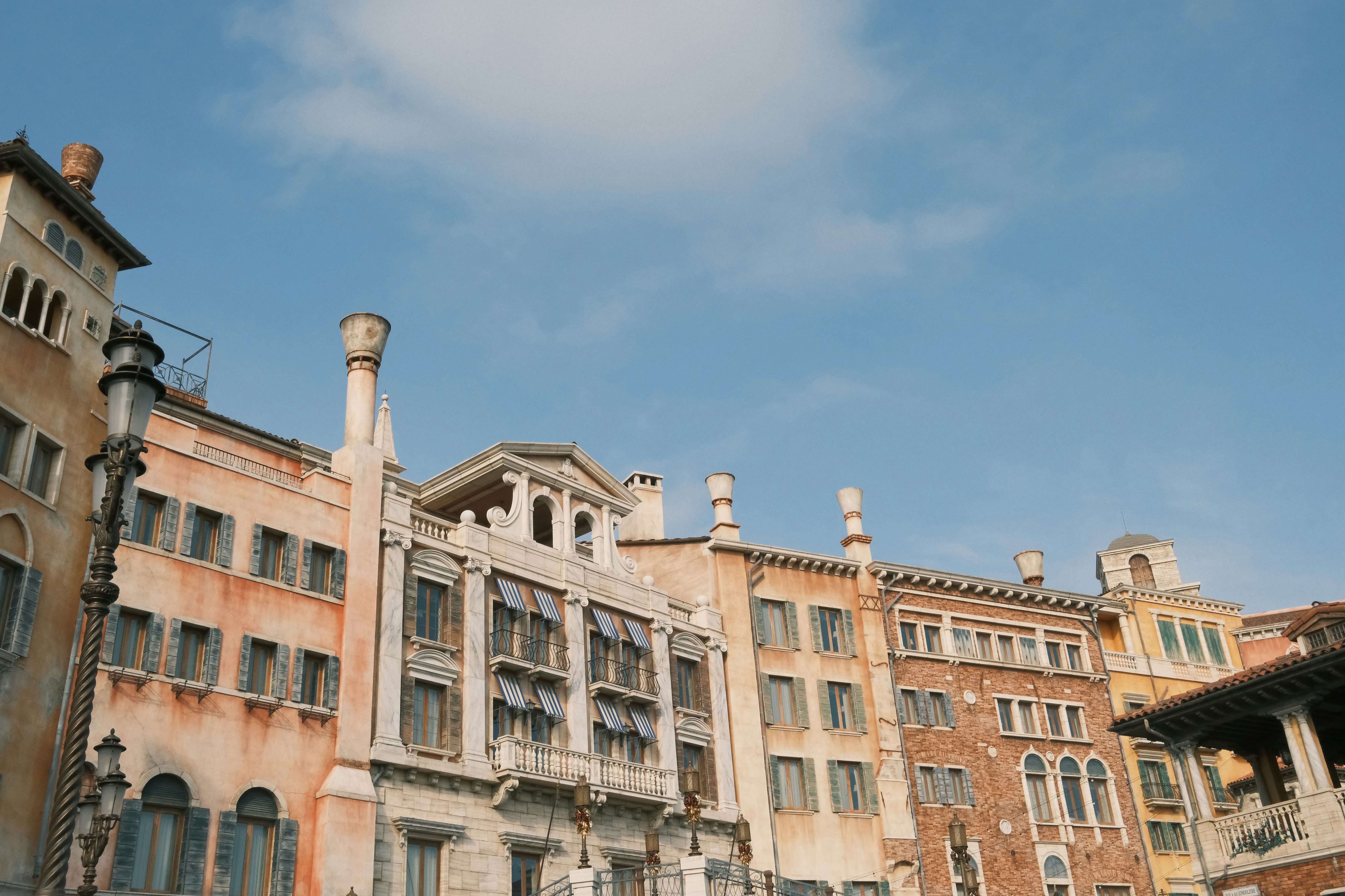 Colorful European Facades Basking in Afternoon Light