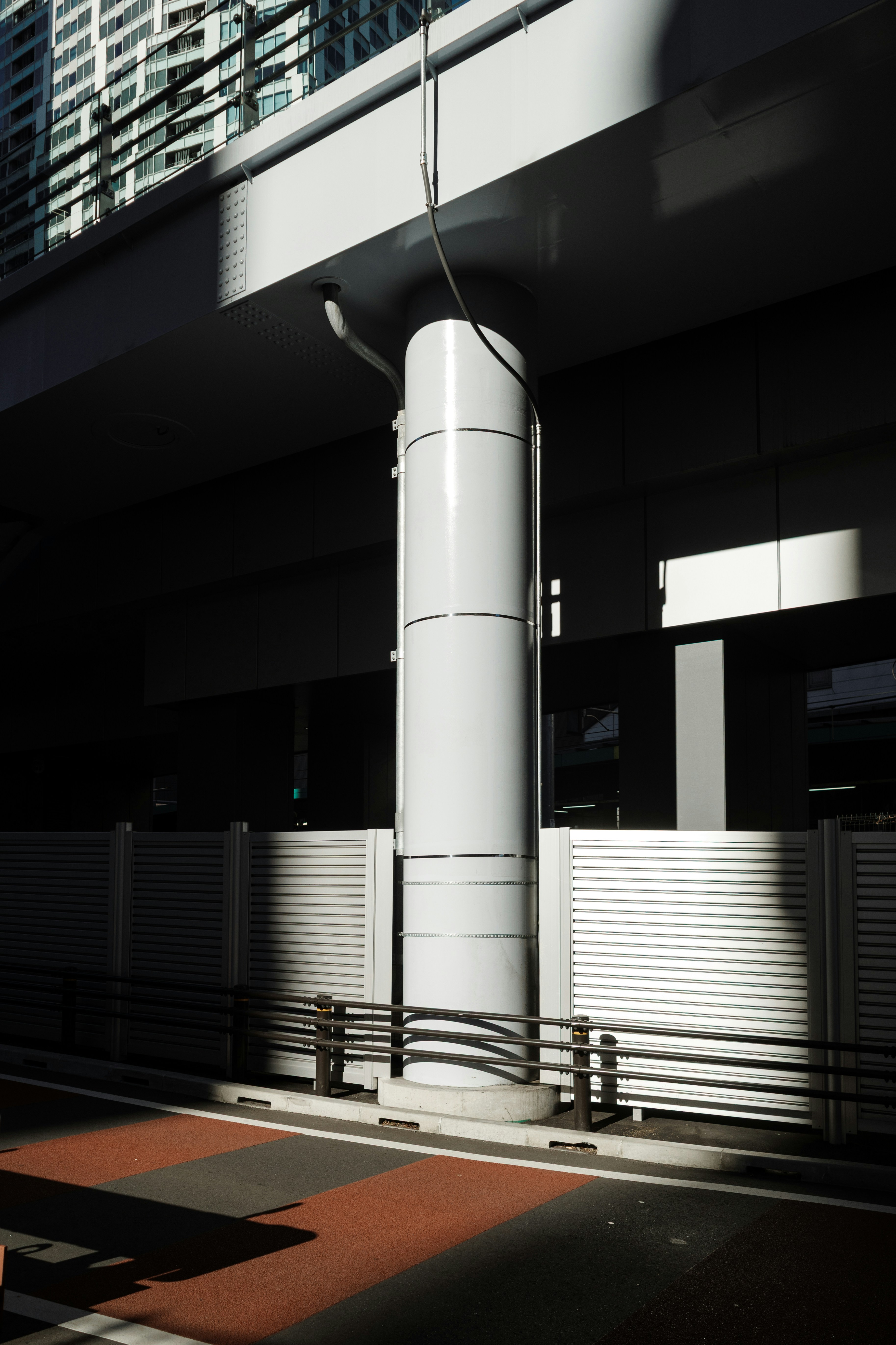 Concrete Pillar Underpass: Geometry and Shadowplay