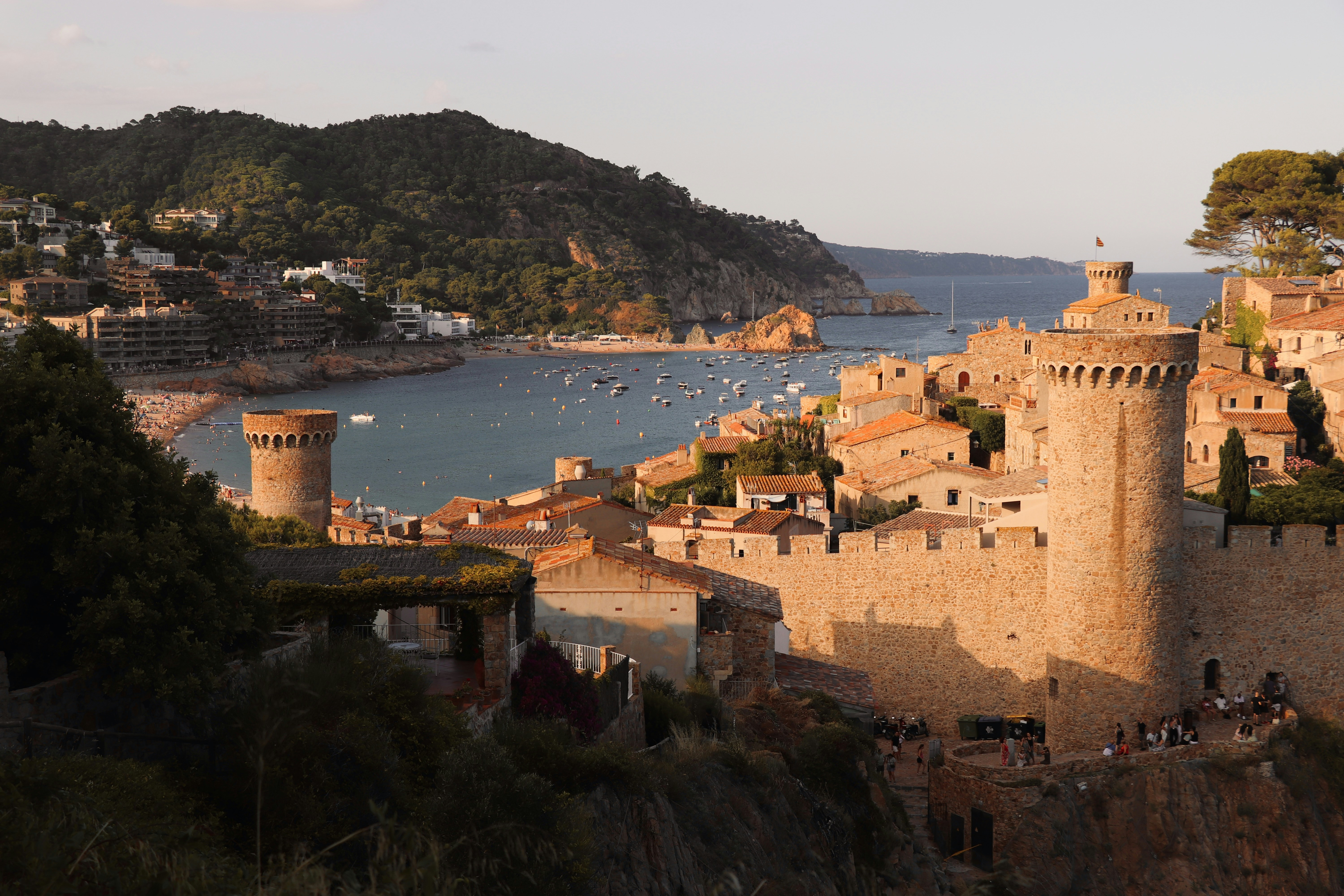 Sunlit Citadel Overlooking the Harbor