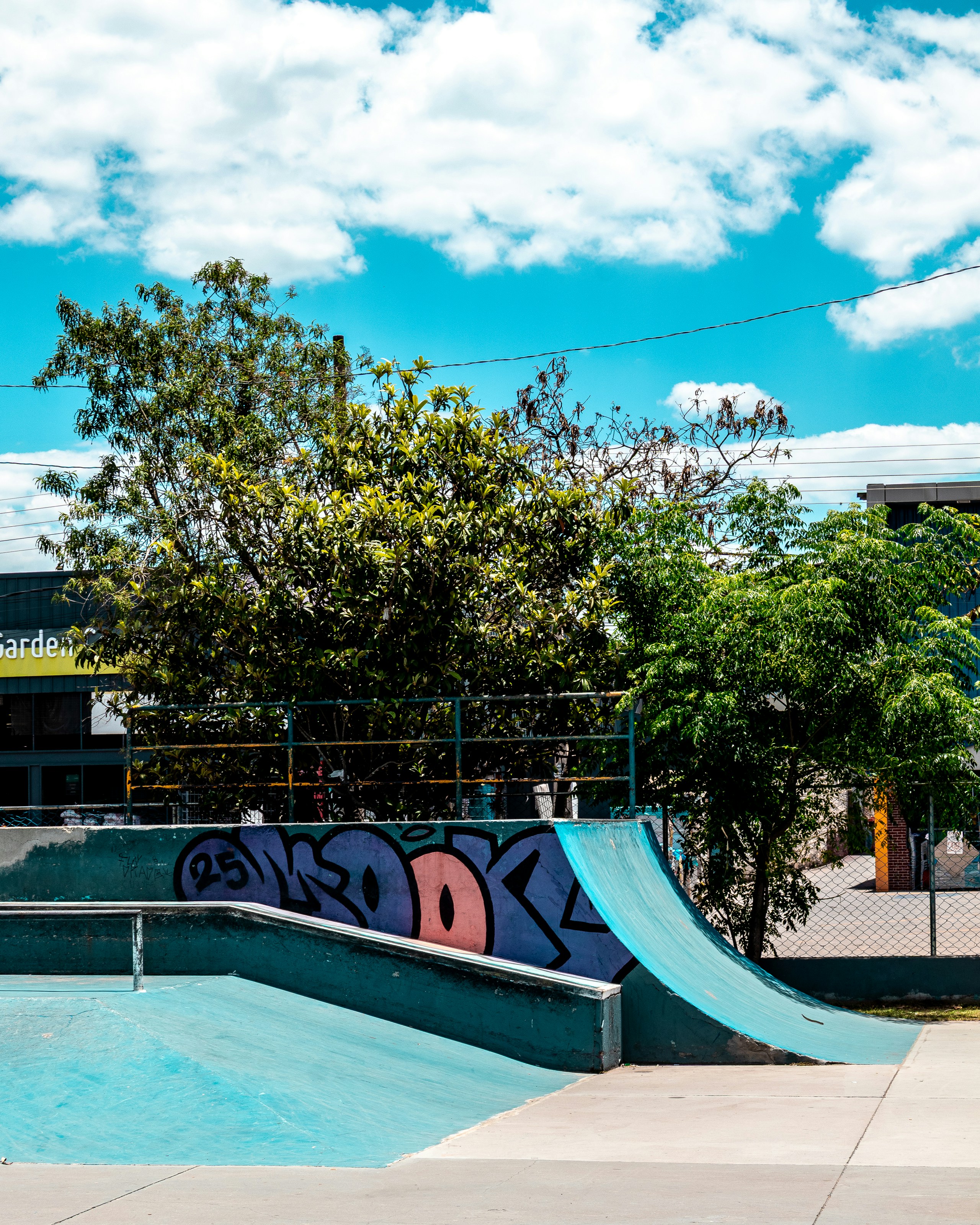 Graffiti Ramps under a Cobalt Sky